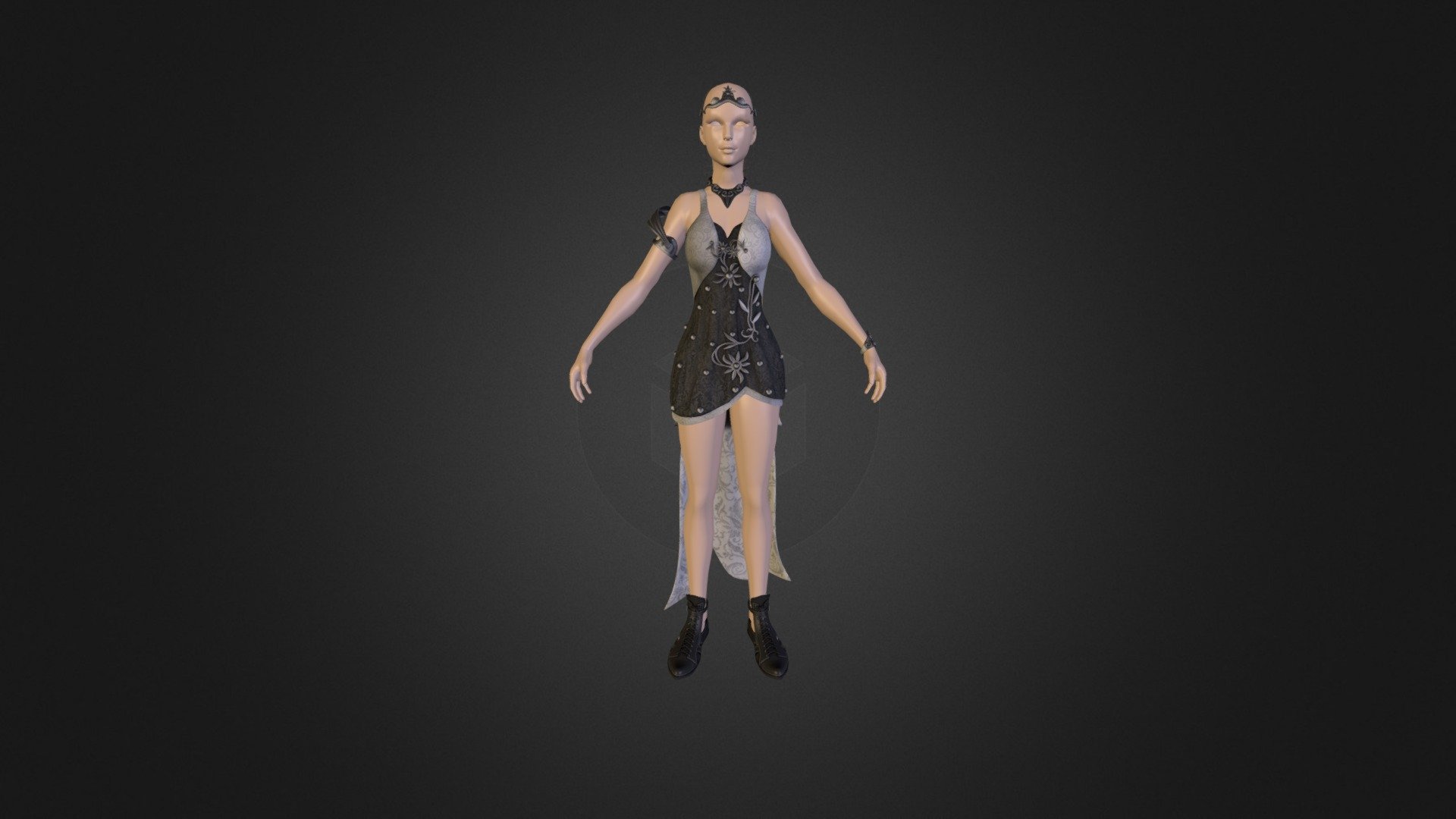 Female Dress - 3D model by vikas3dfreelancer [cb6a7da] - Sketchfab