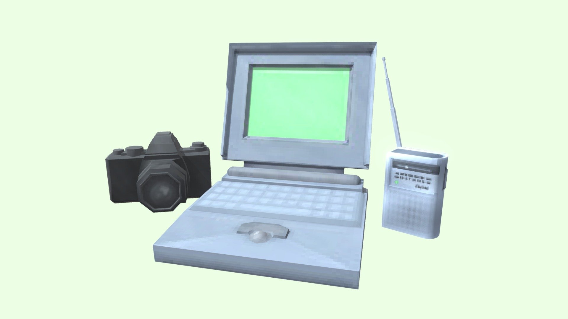 1990s Low Poly Technology Props - Download Free 3D model by elomation ...