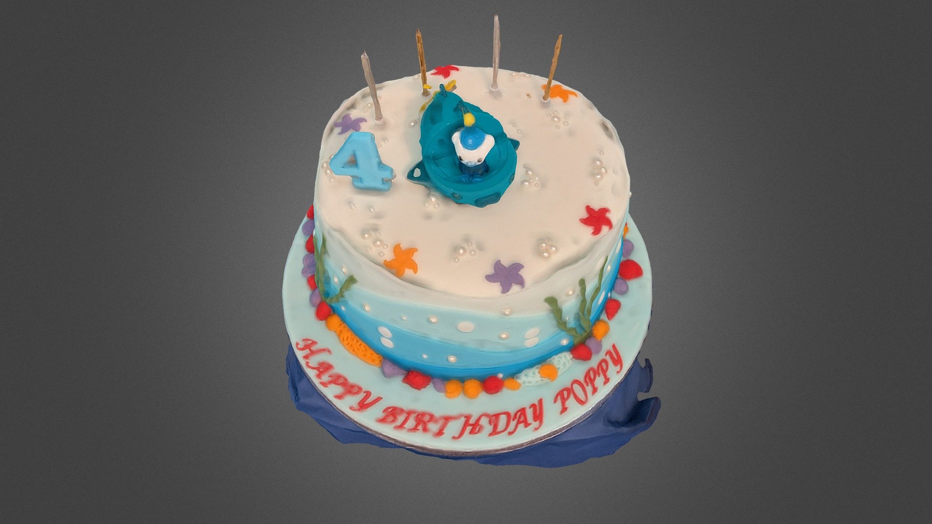 Poppy’s 4th Birthday Cake - 3D model by Smiling Otter (@mucus) [cb6fa23 ...