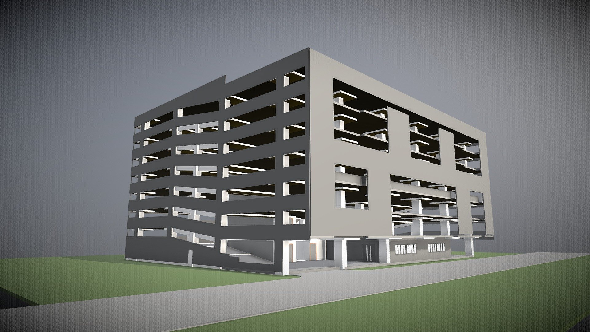 Parking building - Buy Royalty Free 3D model by Jinda (@jindaarch ...