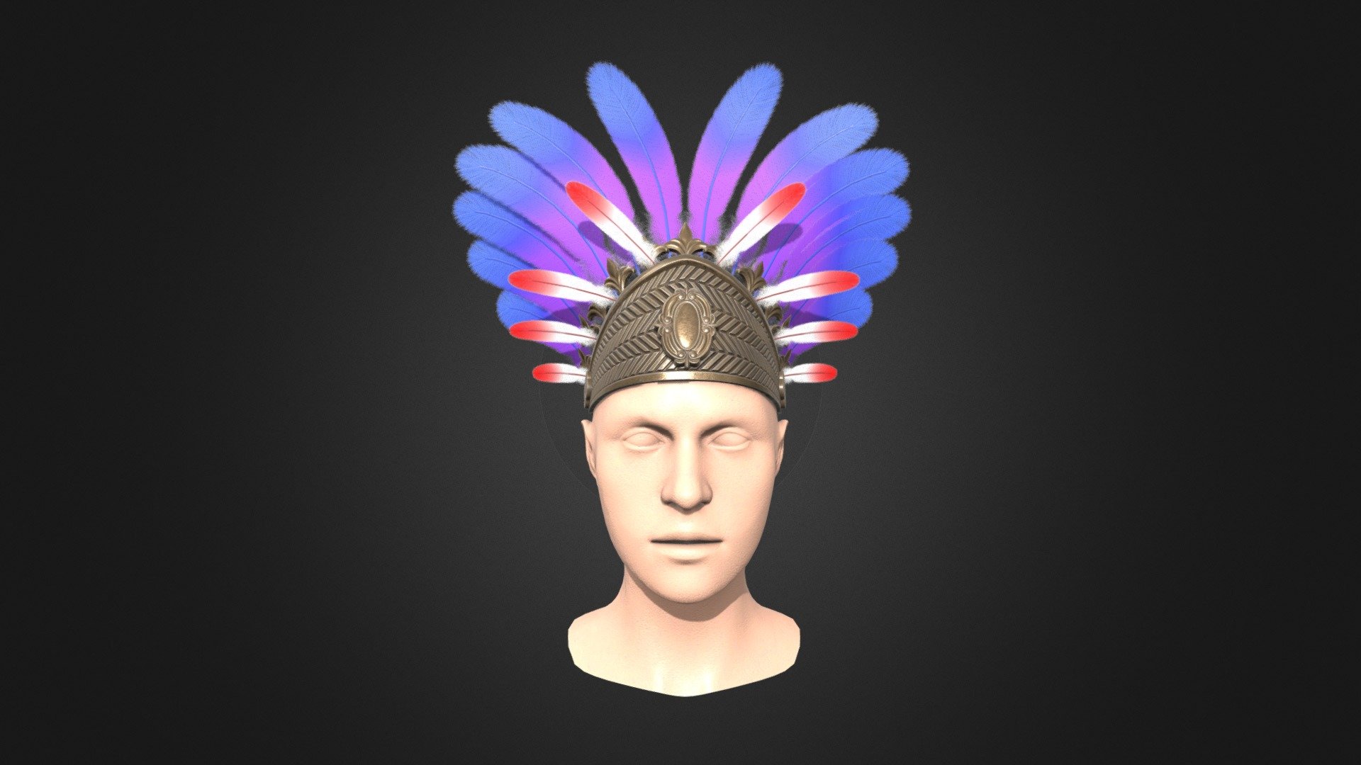 Procedural feather crown test - Download Free 3D model by ghostnoface ...