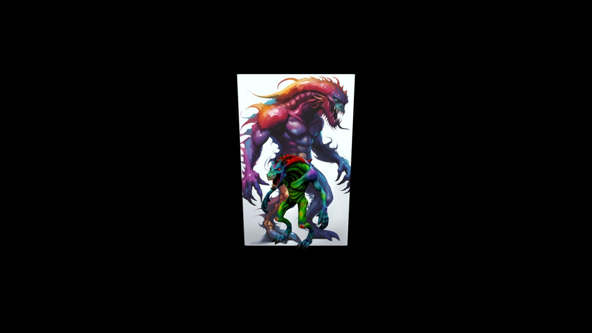 "Colorful Alien Creature with Sharp Teeth" A - Download Free 3D model ...