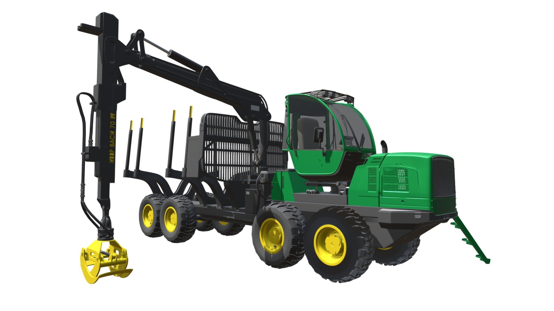 Forwarder Forestry Vehicle - Buy Royalty Free 3D model by 3DHorse ...