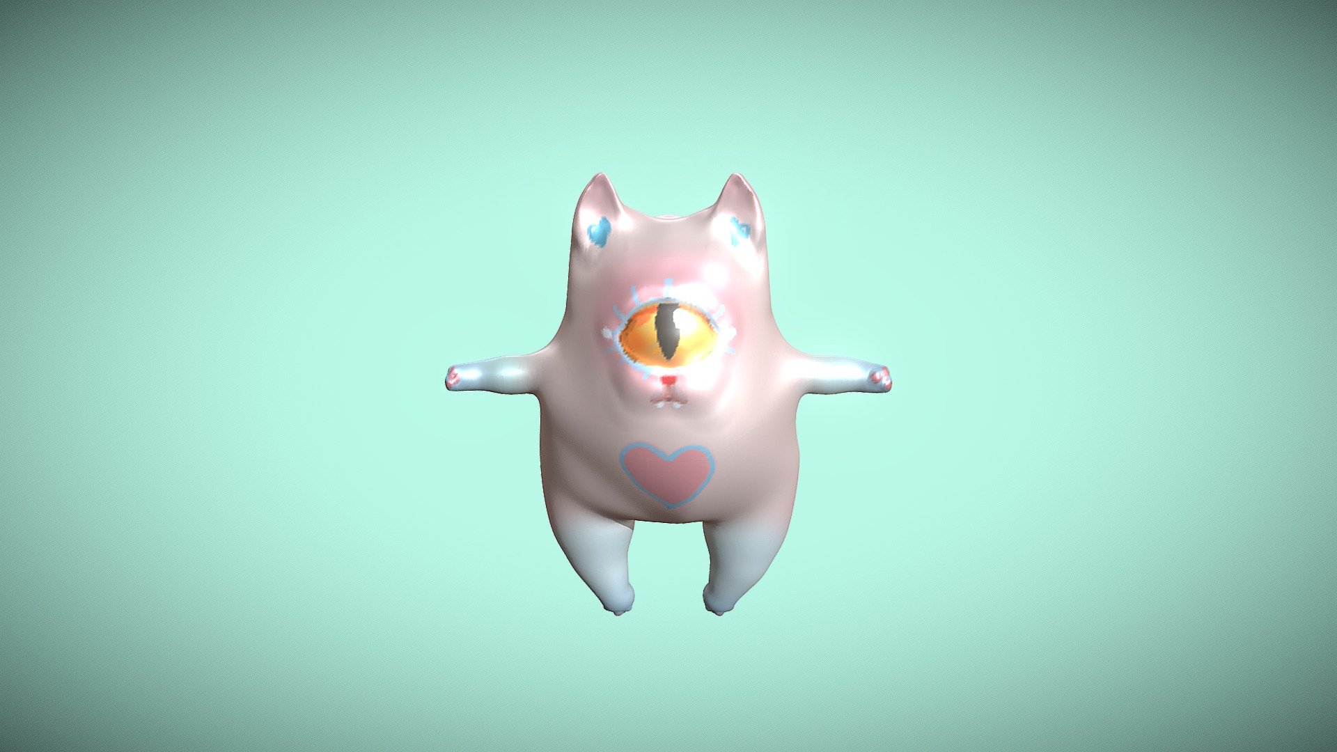 Cat Creature - 3D model by annafloreck [cb7a2ac] - Sketchfab