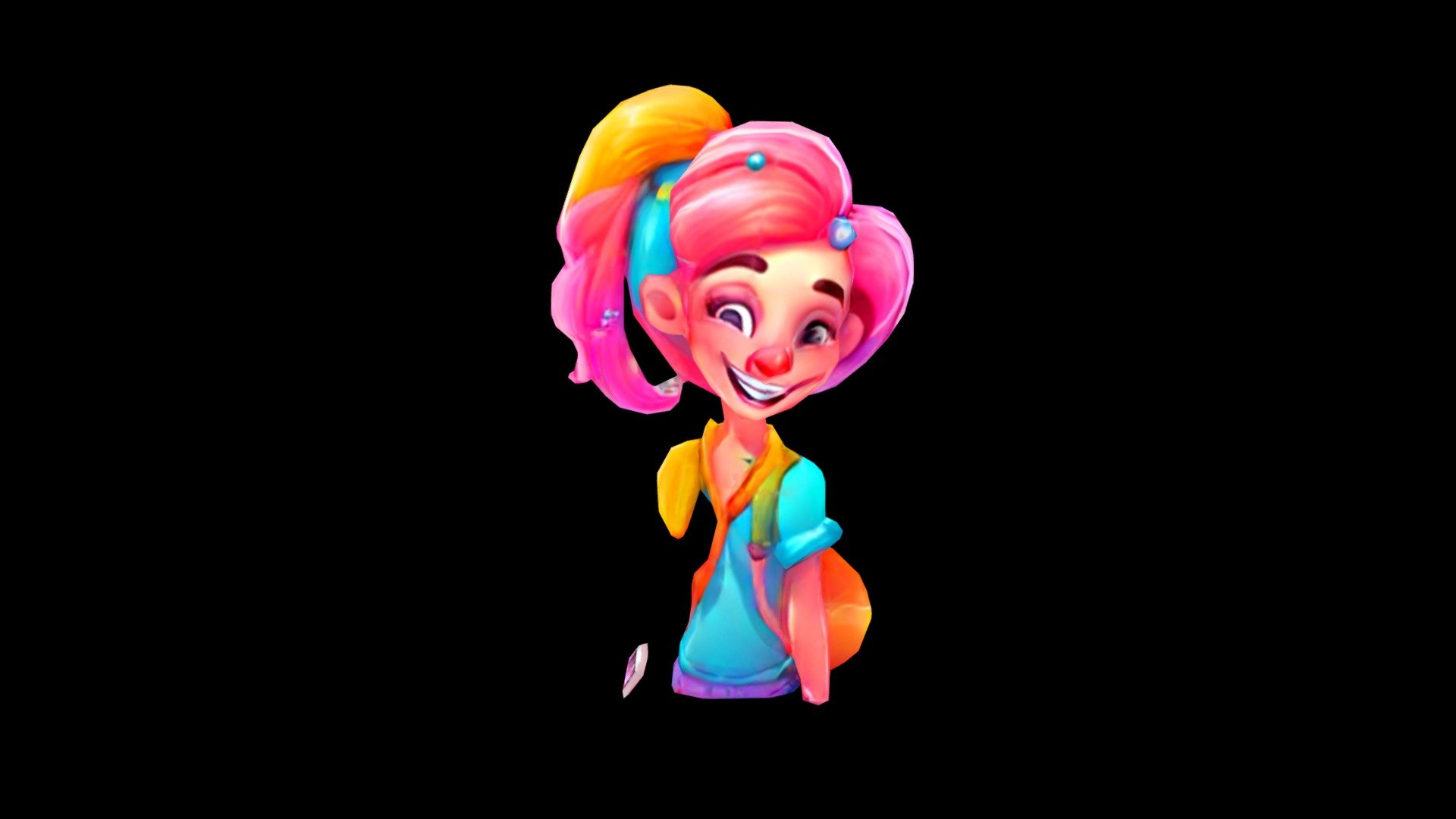 "Magenta Smiley The Fun and Happy Cartoon Charac - Download Free 3D ...