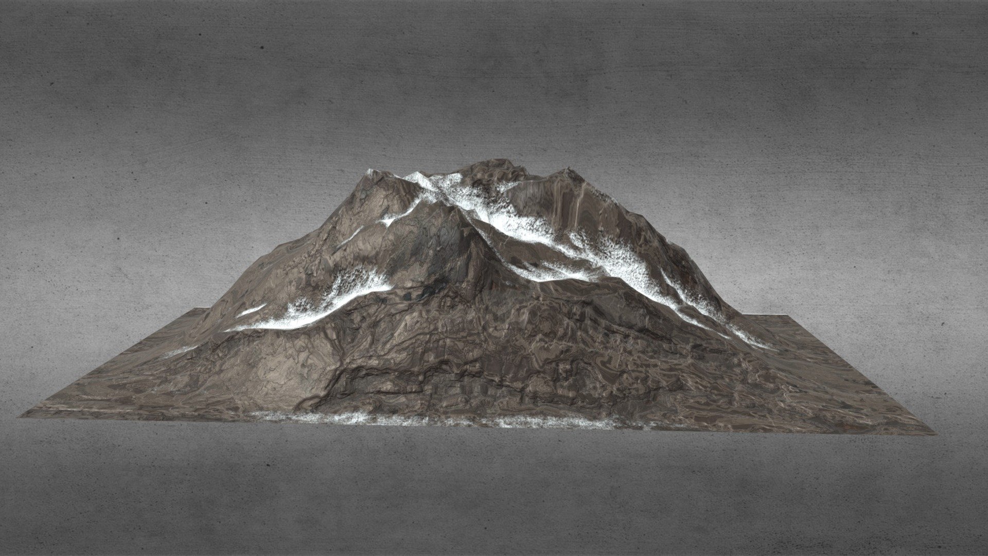 Mountain low poly For distant mountains - Download Free 3D model by ...