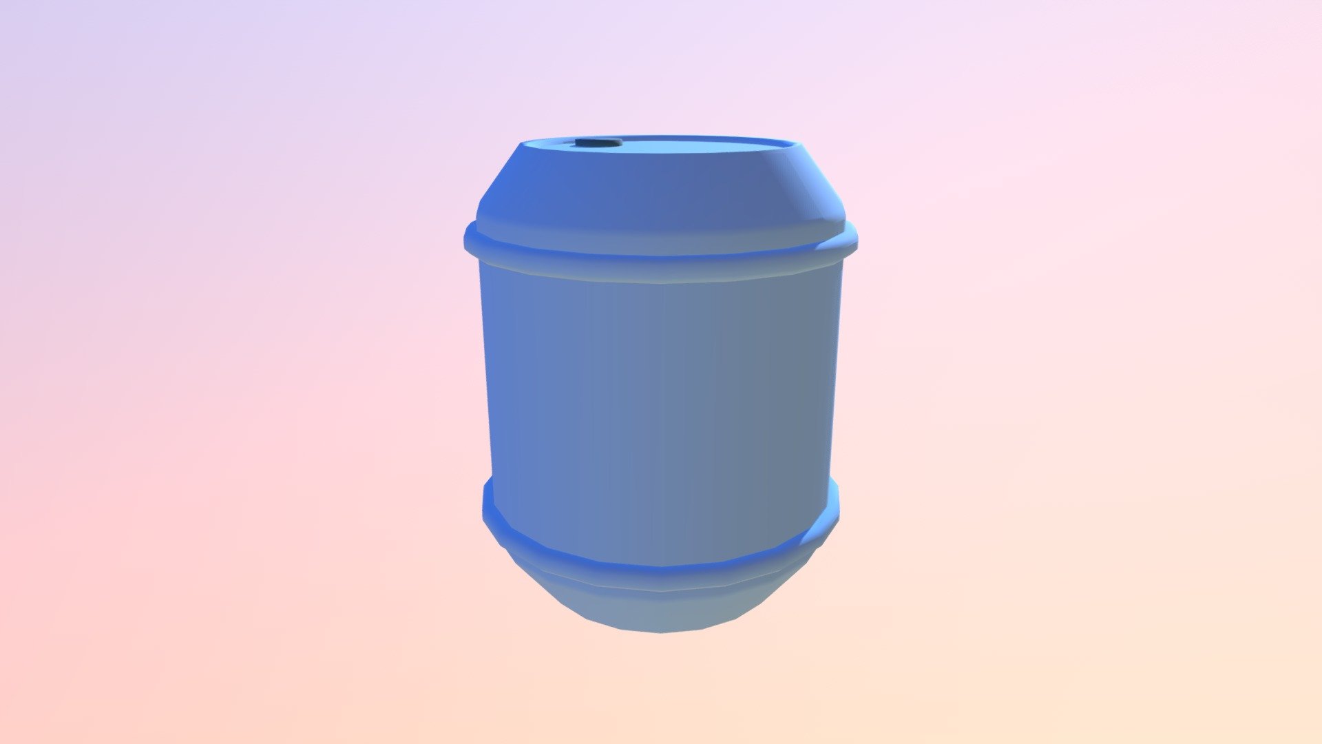 Blue Plastic Barrel - 3D model by ArronRiley [cb7febd] - Sketchfab