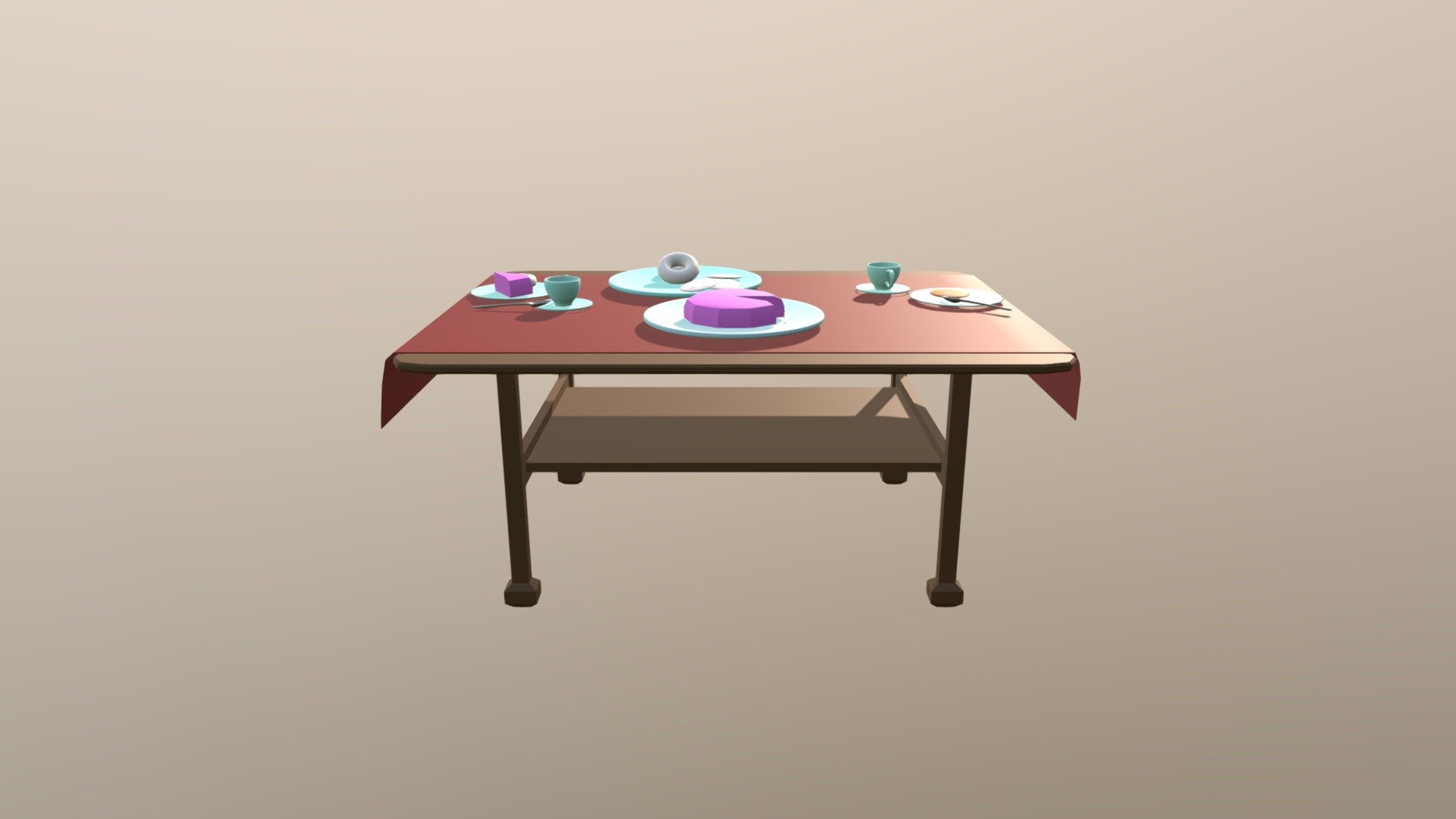 Tea Party - 3D model by Johannes.Jonassen [cb8404d] - Sketchfab