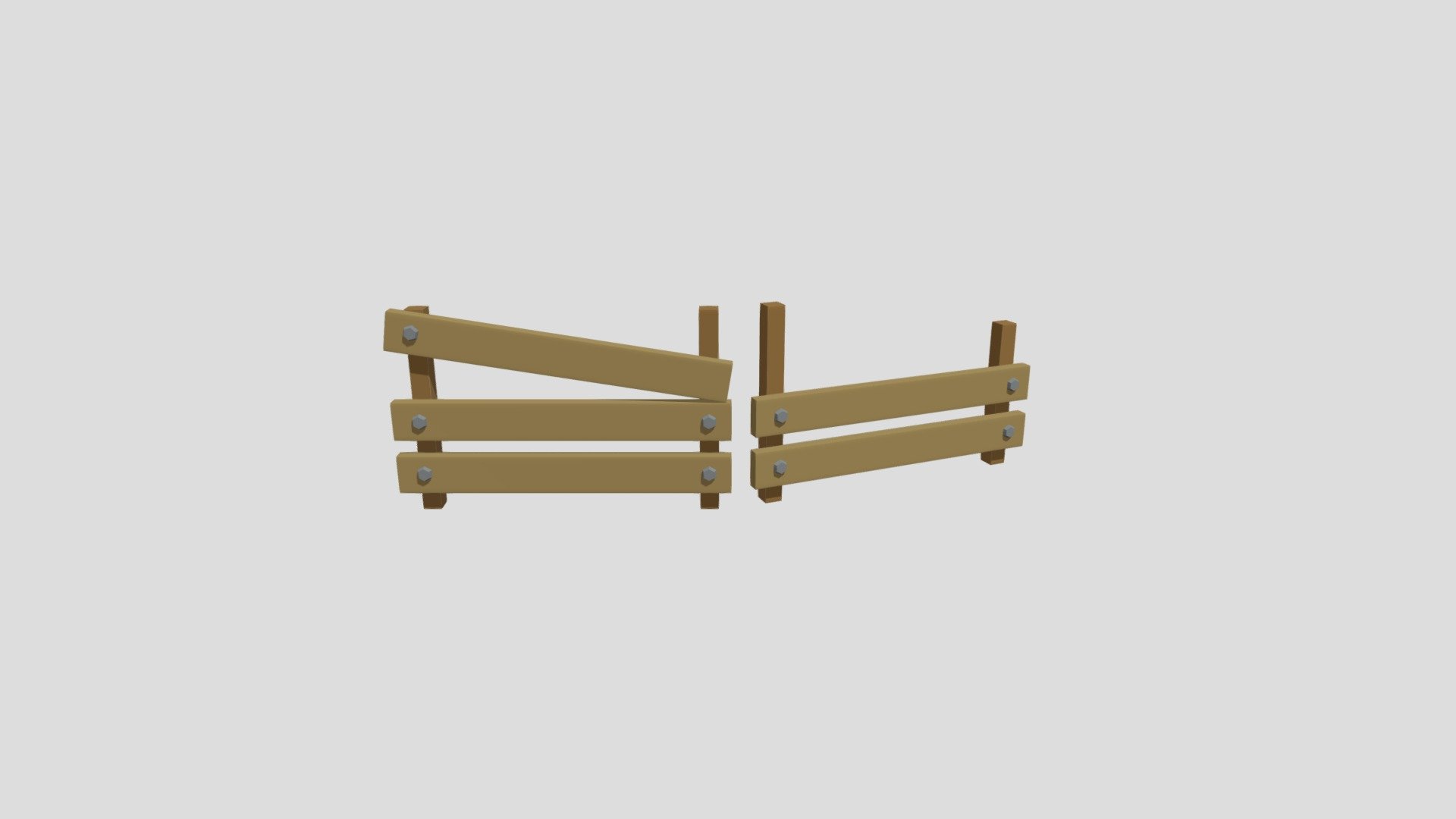 Simple Low Poly Fence - 3D model by MineeTurtlee [cb848f7] - Sketchfab