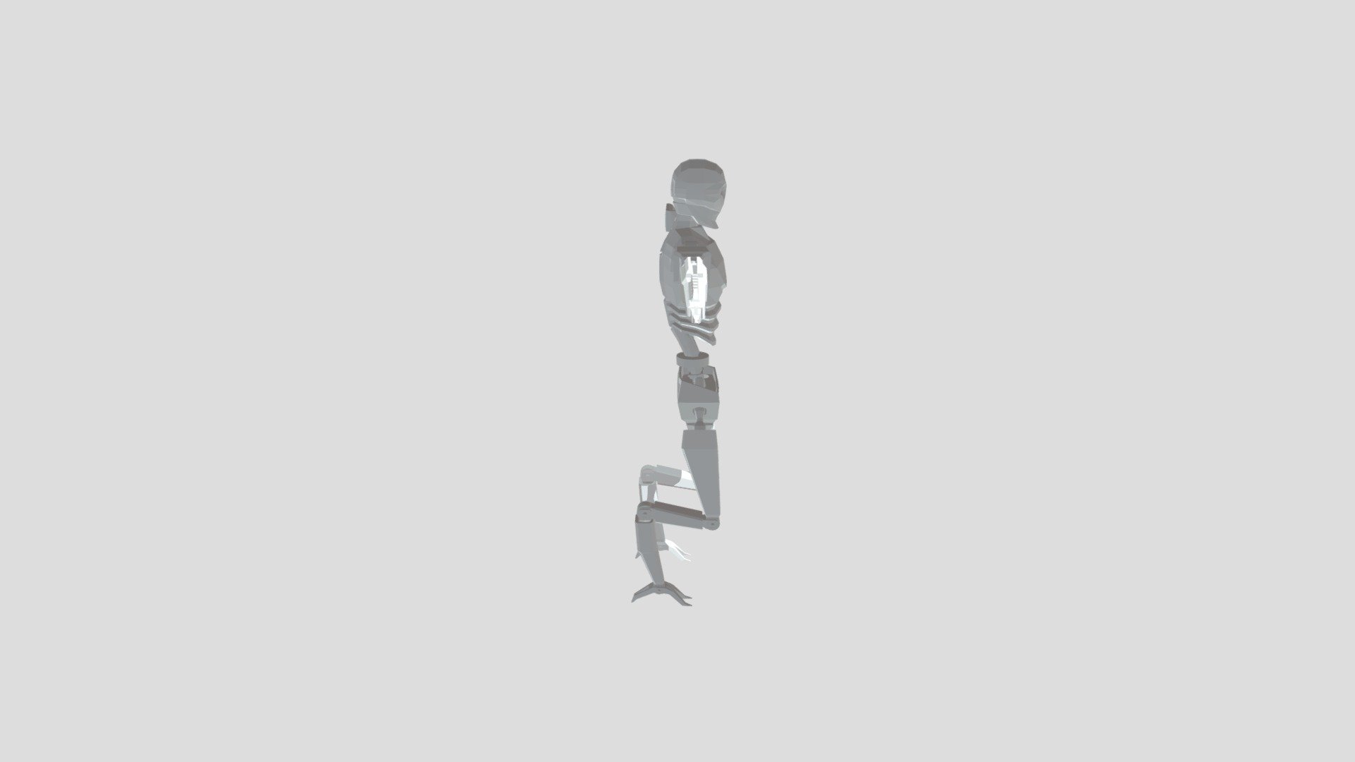 Wheel-Hinged Robot Untextured - Flat - 3D model by JCR94 [cb8959b ...