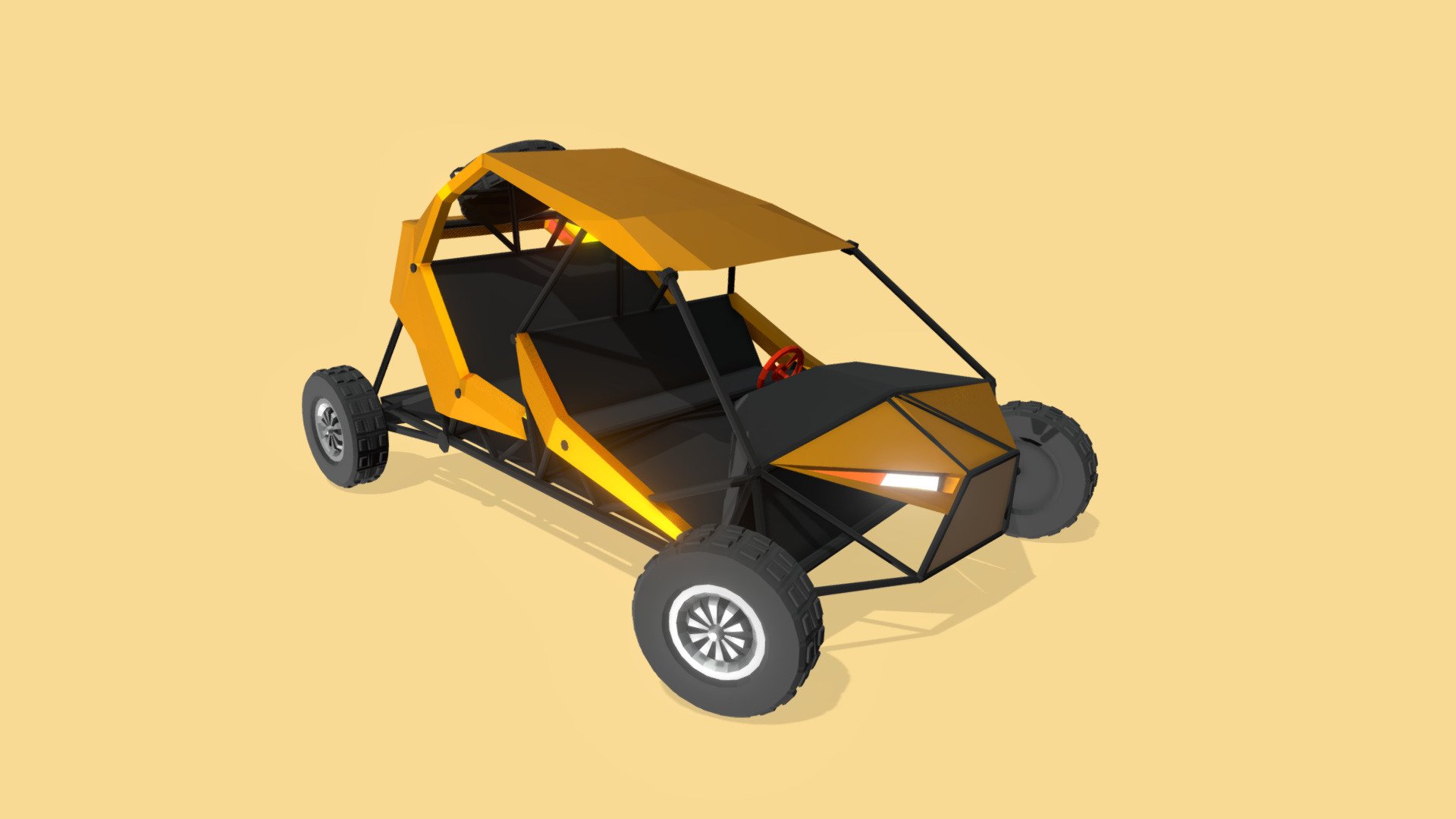 Buggy Lowpoly - 3D model by nabeelashrafphotography [cb8abb4] - Sketchfab