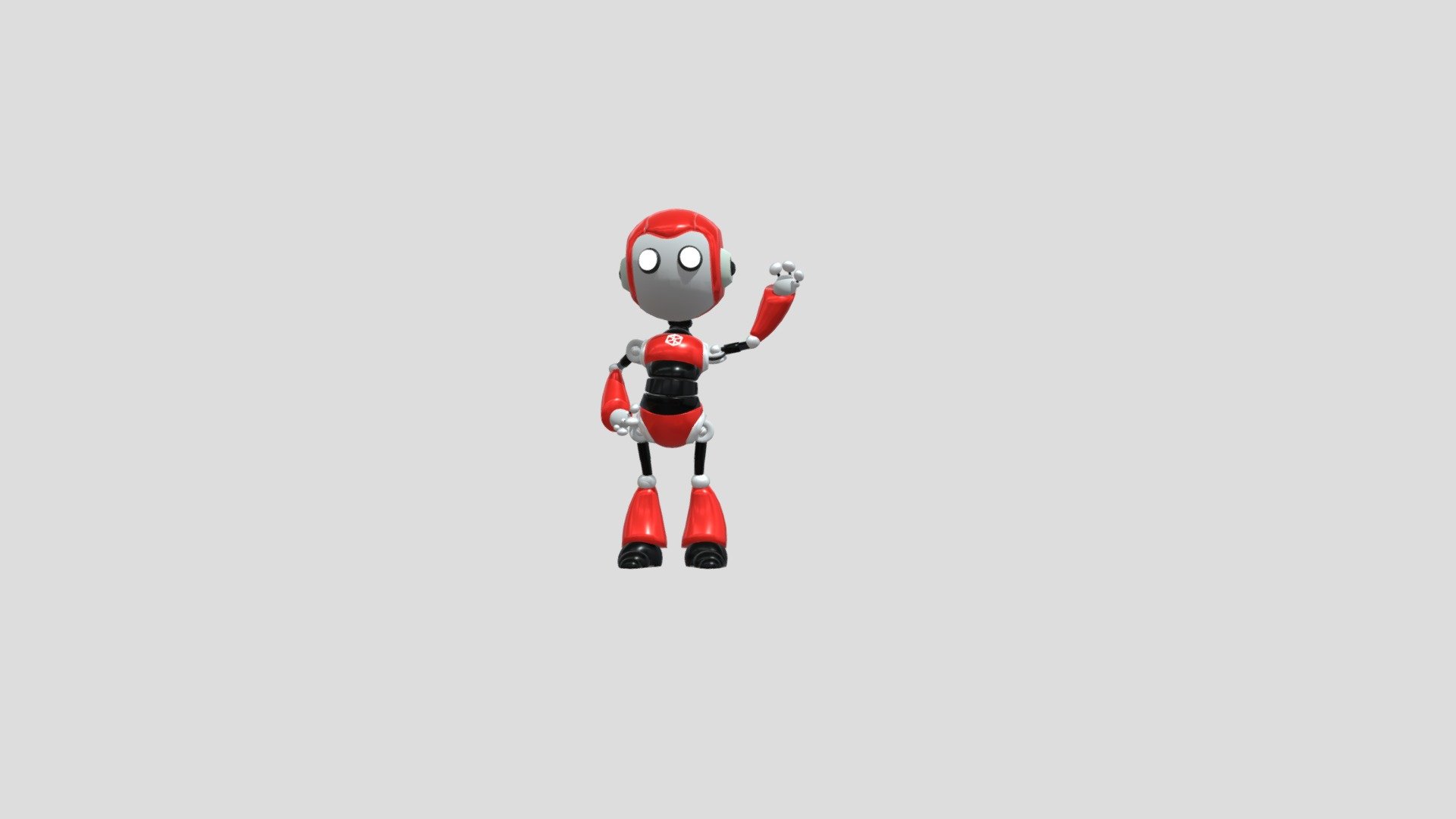 Red Robot animation - 3D model by immersionslabs2 [cb8ac8c] - Sketchfab