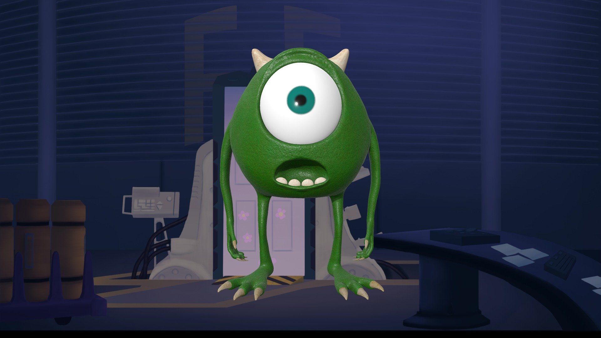 Mike Wazowski - 3D model by Malena Granados Puig (@MalenaGranadosPuig ...