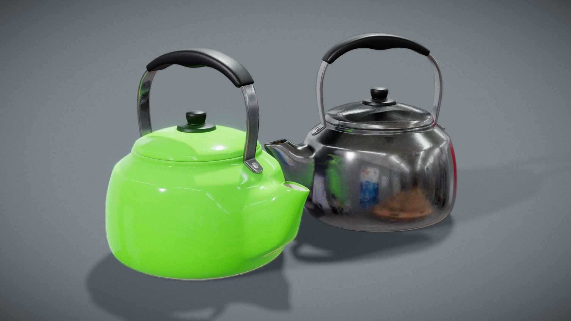 Metal Kettles (Painted and Bare Metal) - Download Free 3D model by VST Plugin (@VSTPlugin ...