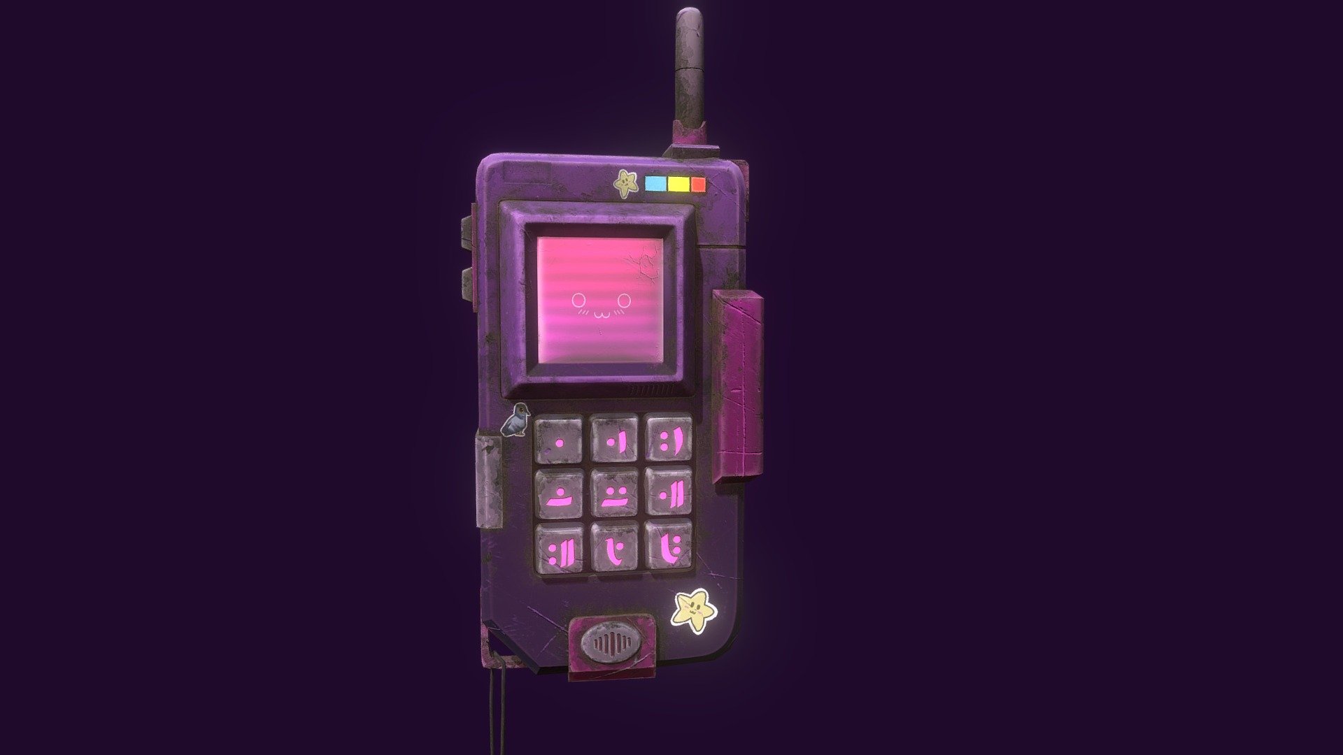 Handpainted Phone - 3D model by Nedias [cb91cf9] - Sketchfab