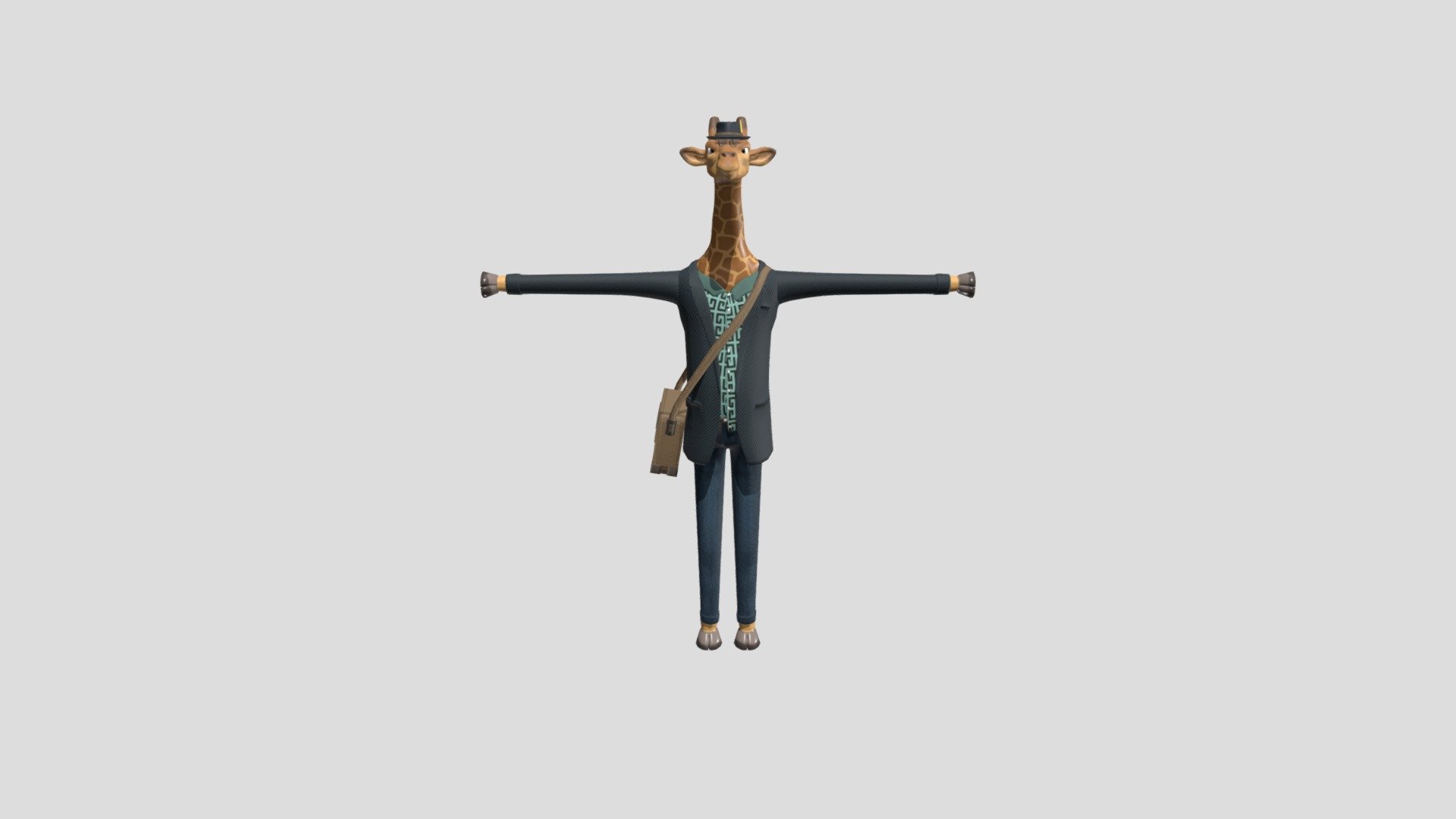 Detective Giraffe - Main Character - Download Free 3D model by Lukas ...