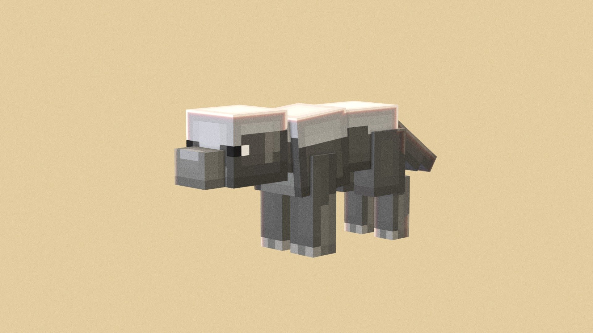 African Honey Badger - Custom Minecraft Model - 3D model by ...