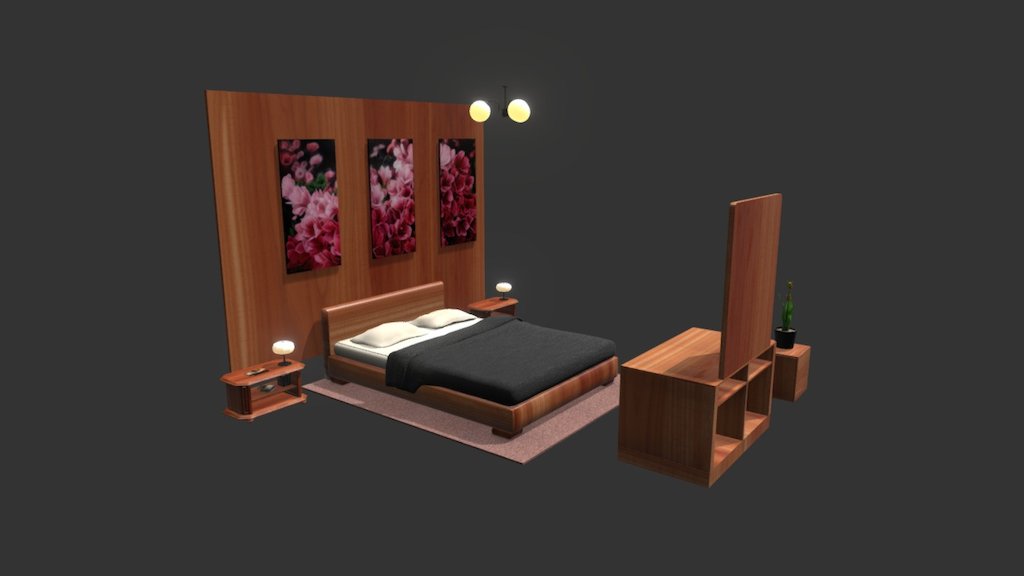 Master Bed Room_001 - 3D model by Osmium [cb9d7f5] - Sketchfab