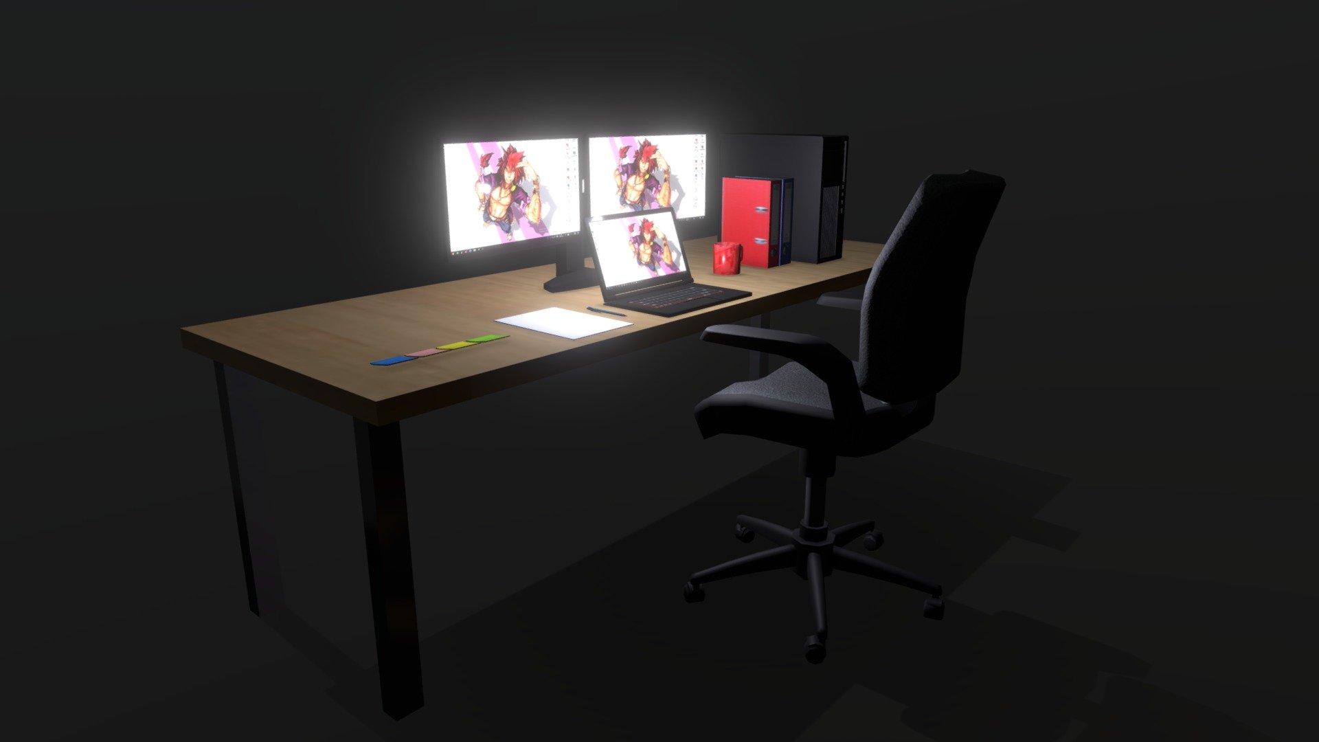 My Virtual Desk - Download Free 3D model by harway [cba29f5] - Sketchfab