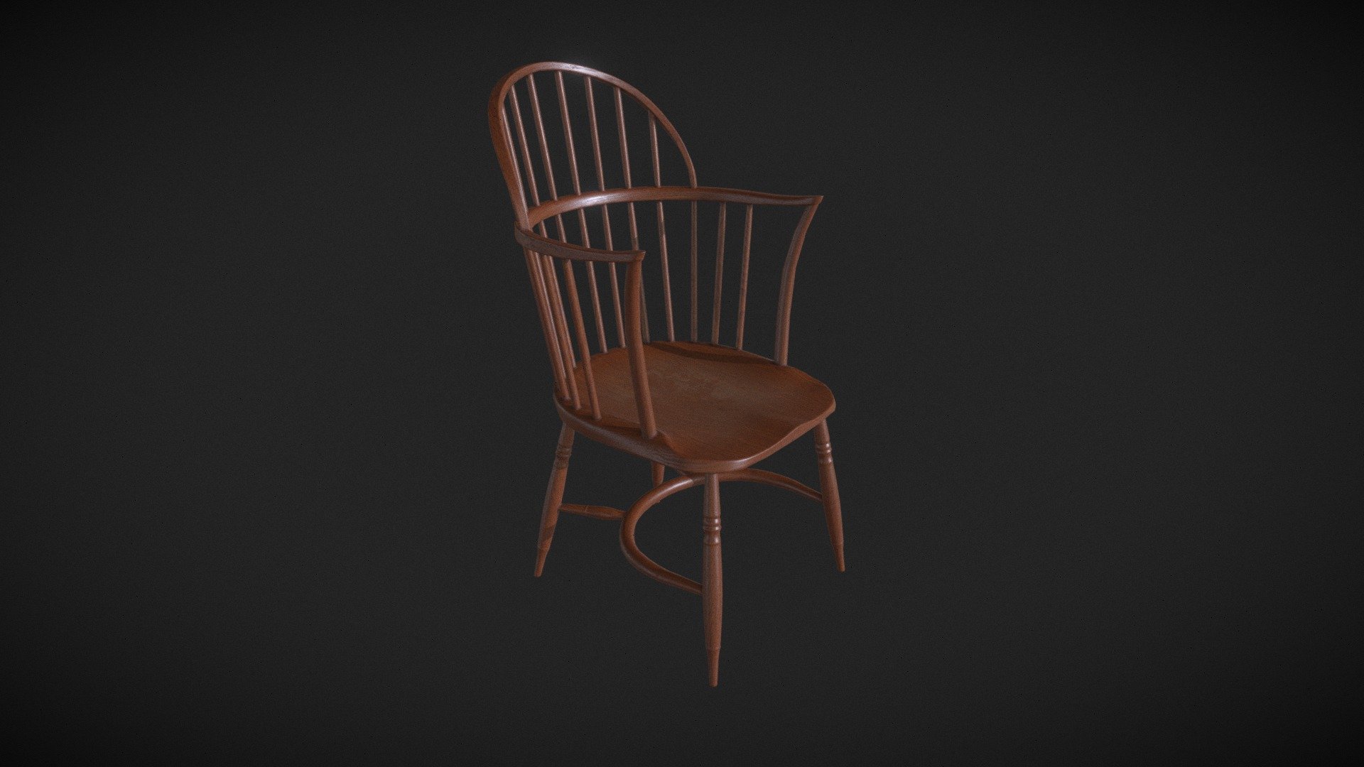 Windsor armchair - Download Free 3D model by blooree [cba55ee] - Sketchfab