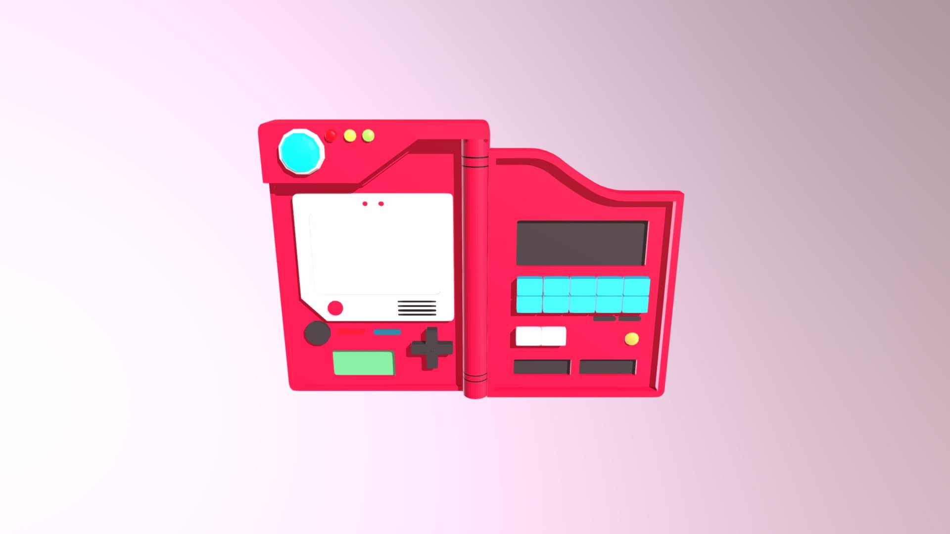 Pokedex Lowpoly - W3DGEx - 3D model by W3DGEx [cba6b23] - Sketchfab
