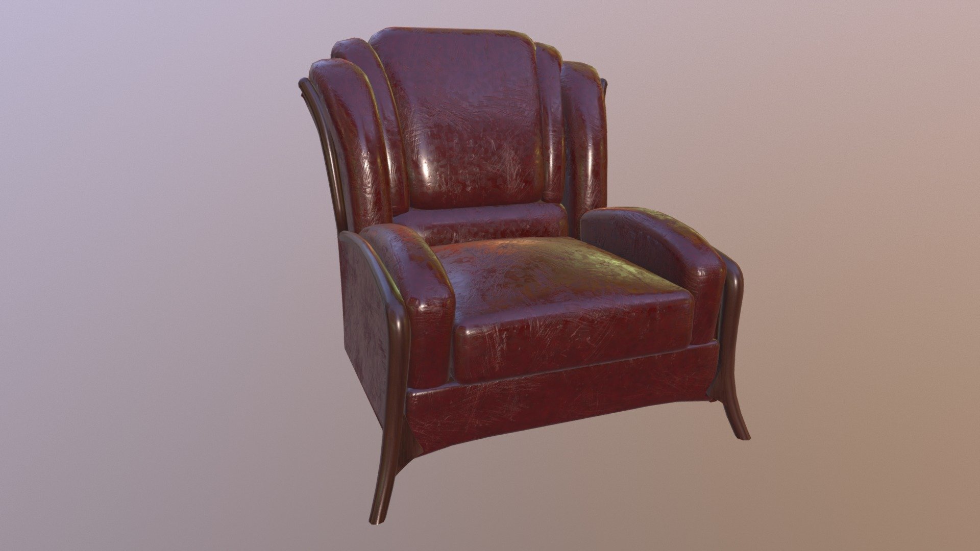 Leather chair - 3D model by Big Stake Games (@bigstakegames) [cbadacb ...