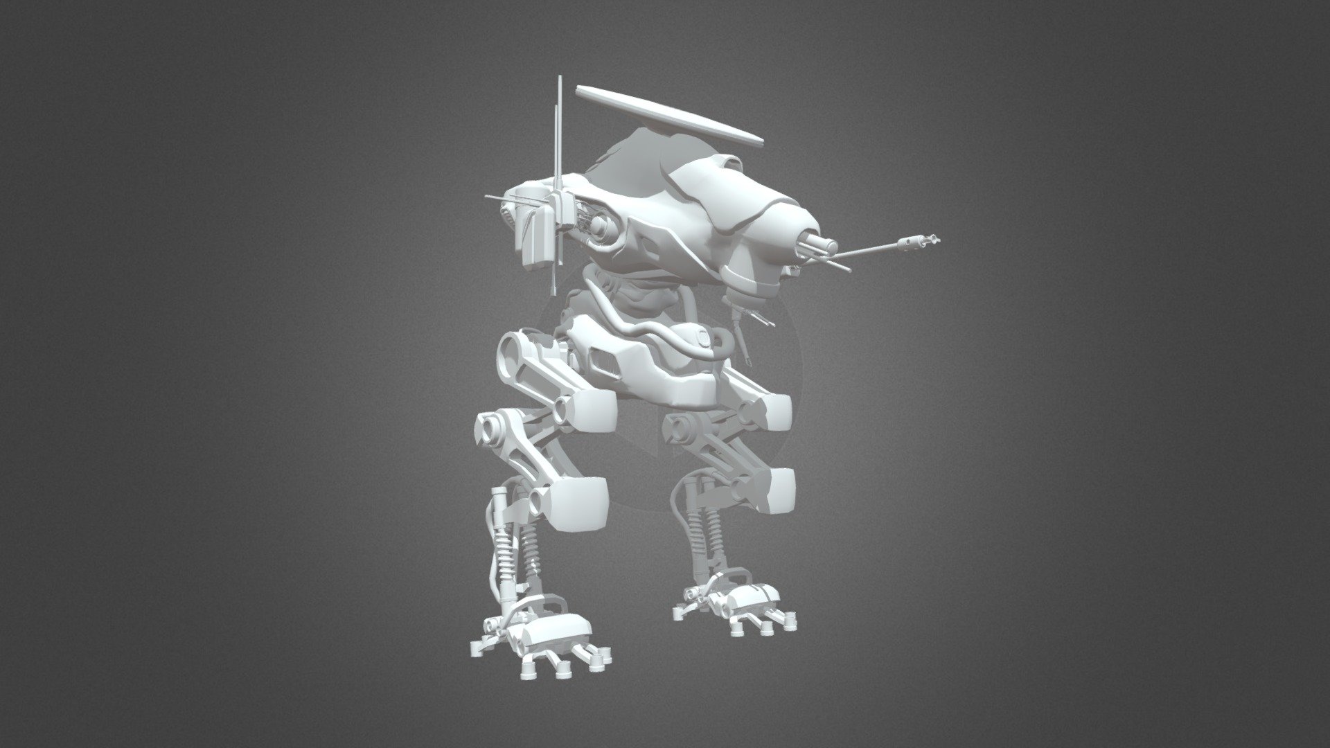 Scout Mecha - 3D model by glowing.eve [cbae4a1] - Sketchfab