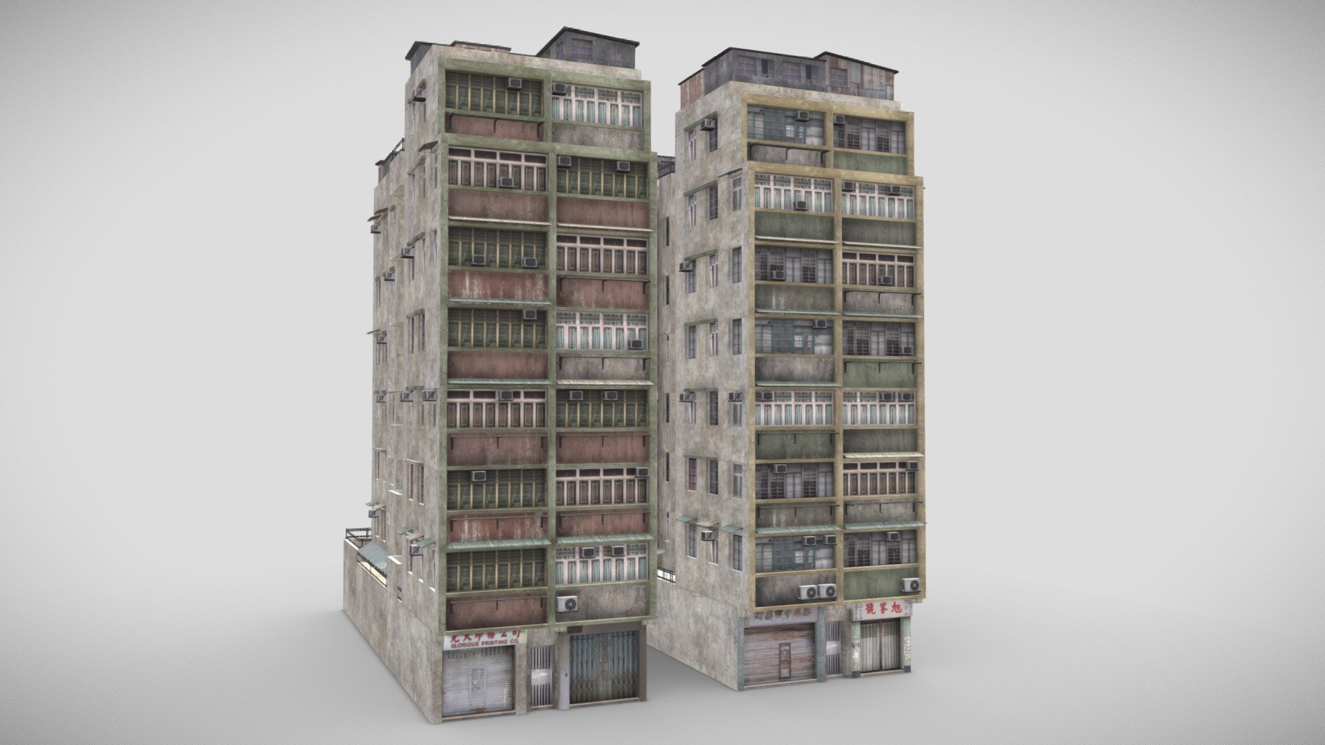 Hong Kong Residential Buildings - Buy Royalty Free 3D model by kuroru ...