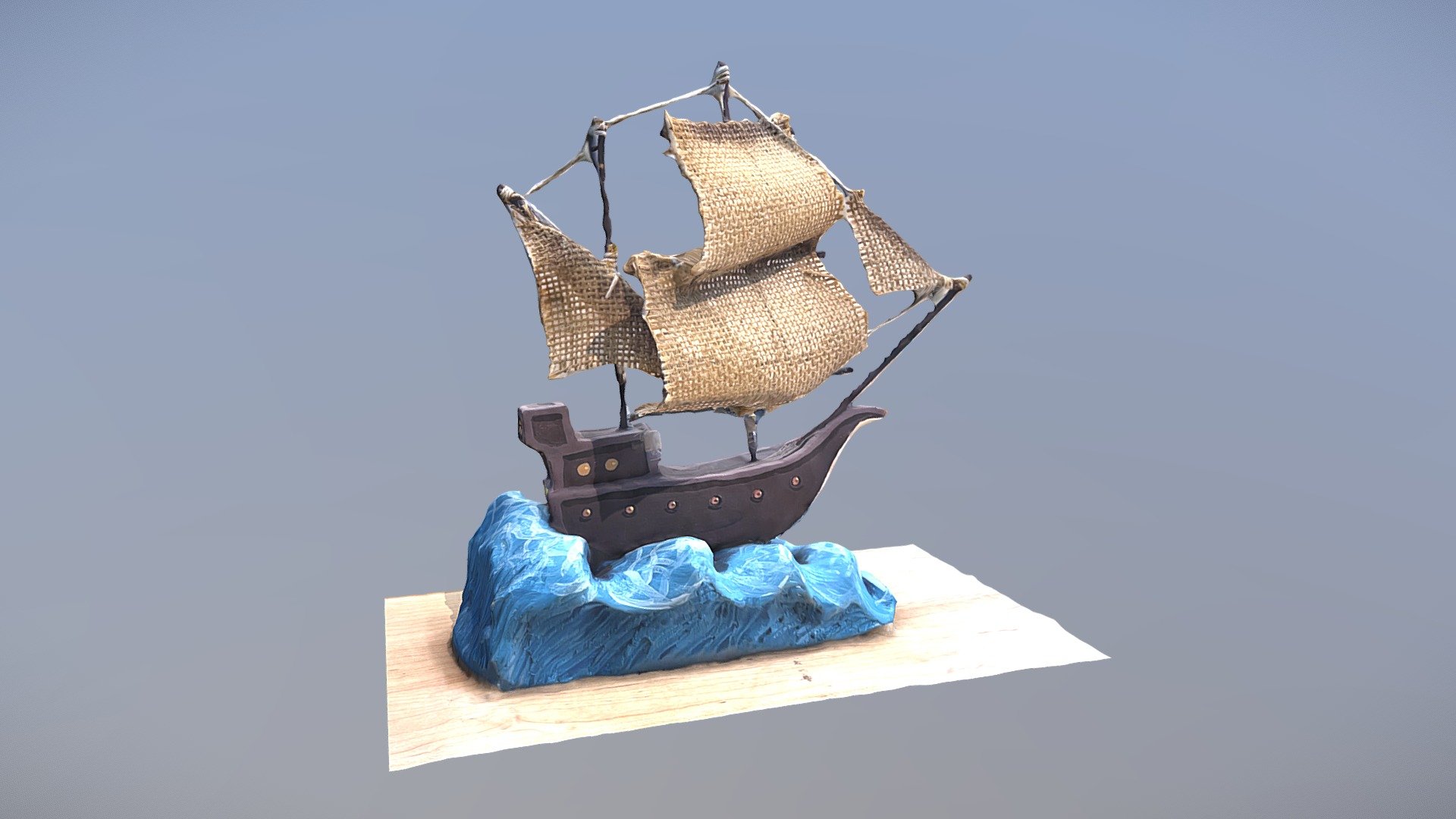 Scanned Clay Ship Sculpture (RAW scan) - Download Free 3D model by ...