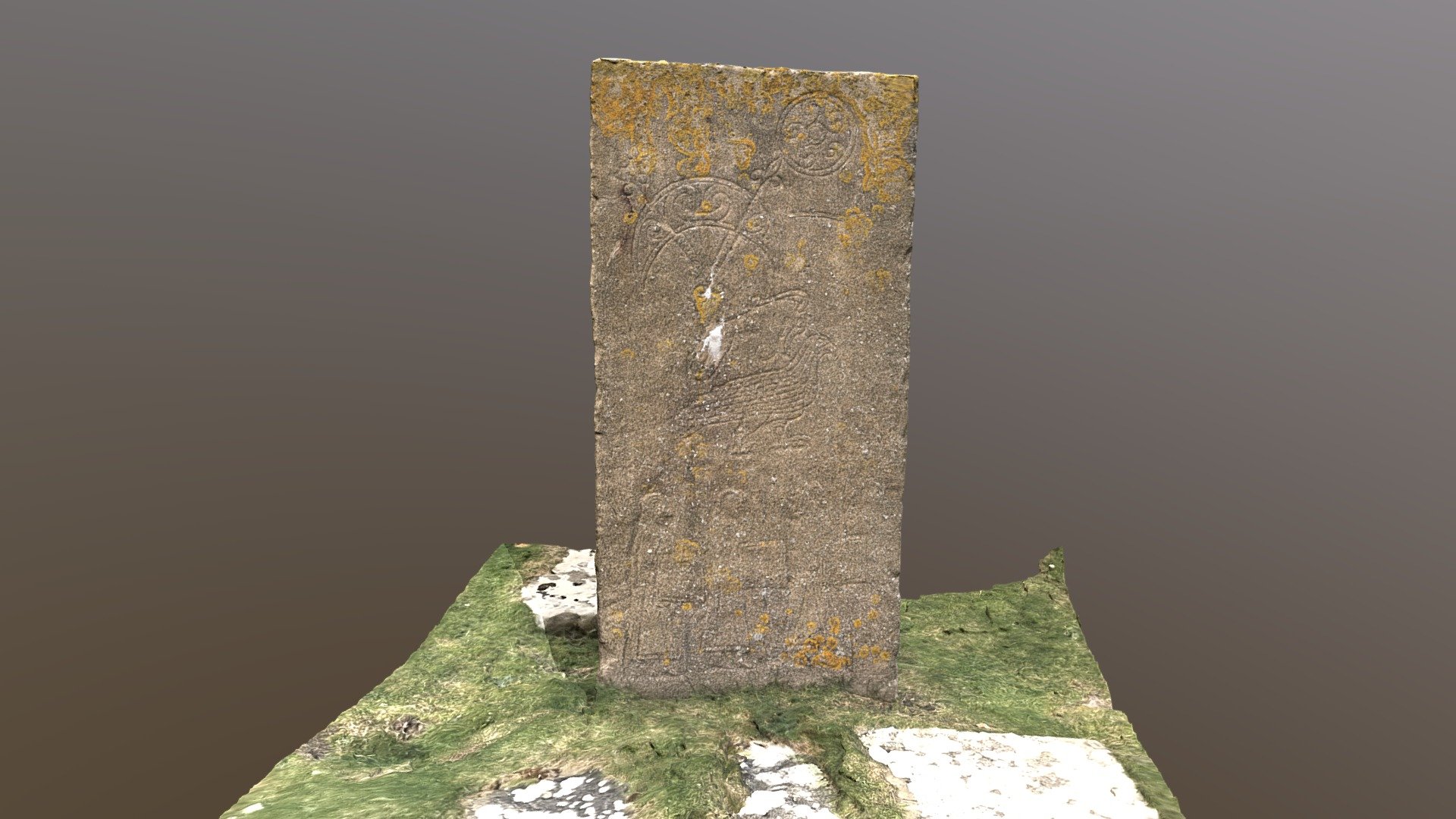 Pictish Symbol Stone (Replica), Brough of Birsay - Download Free 3D ...