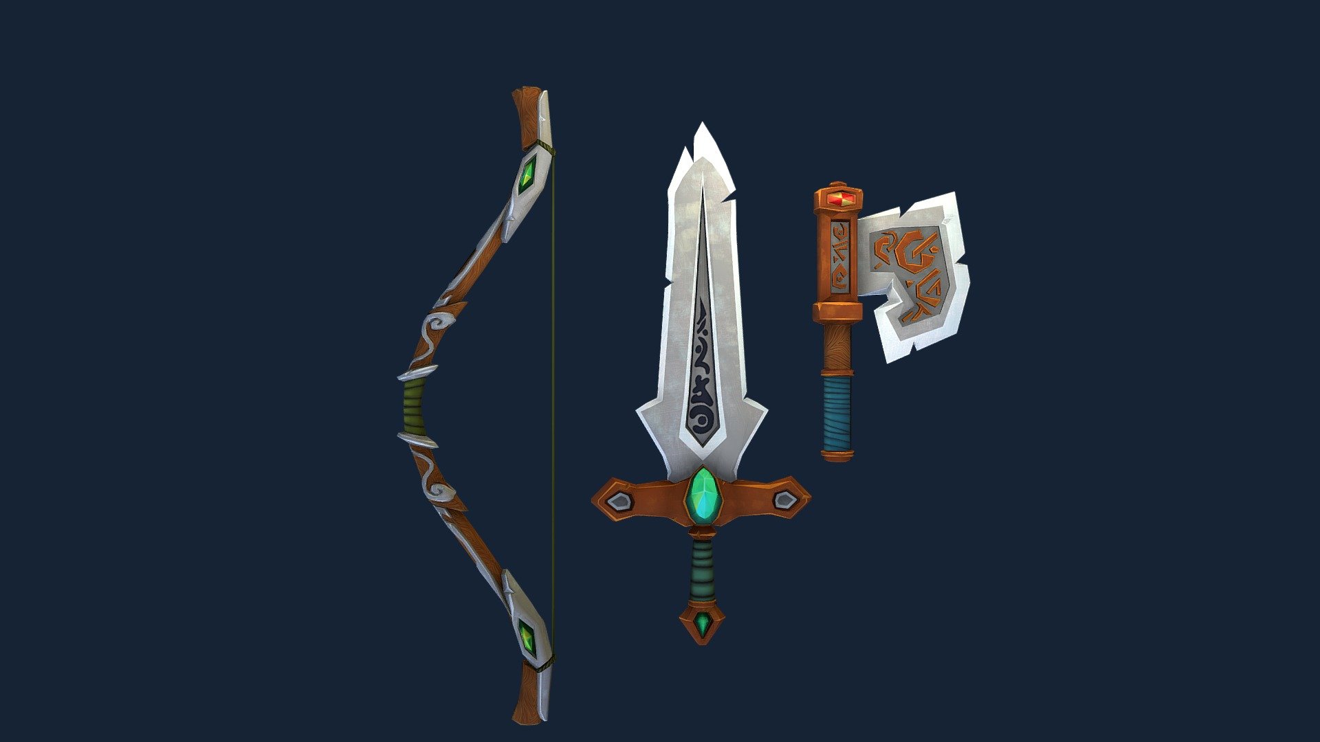 Stylised Weapons - 3D model by Ksenia Berndl (@KseniaBerndl) [cbb5ea1 ...