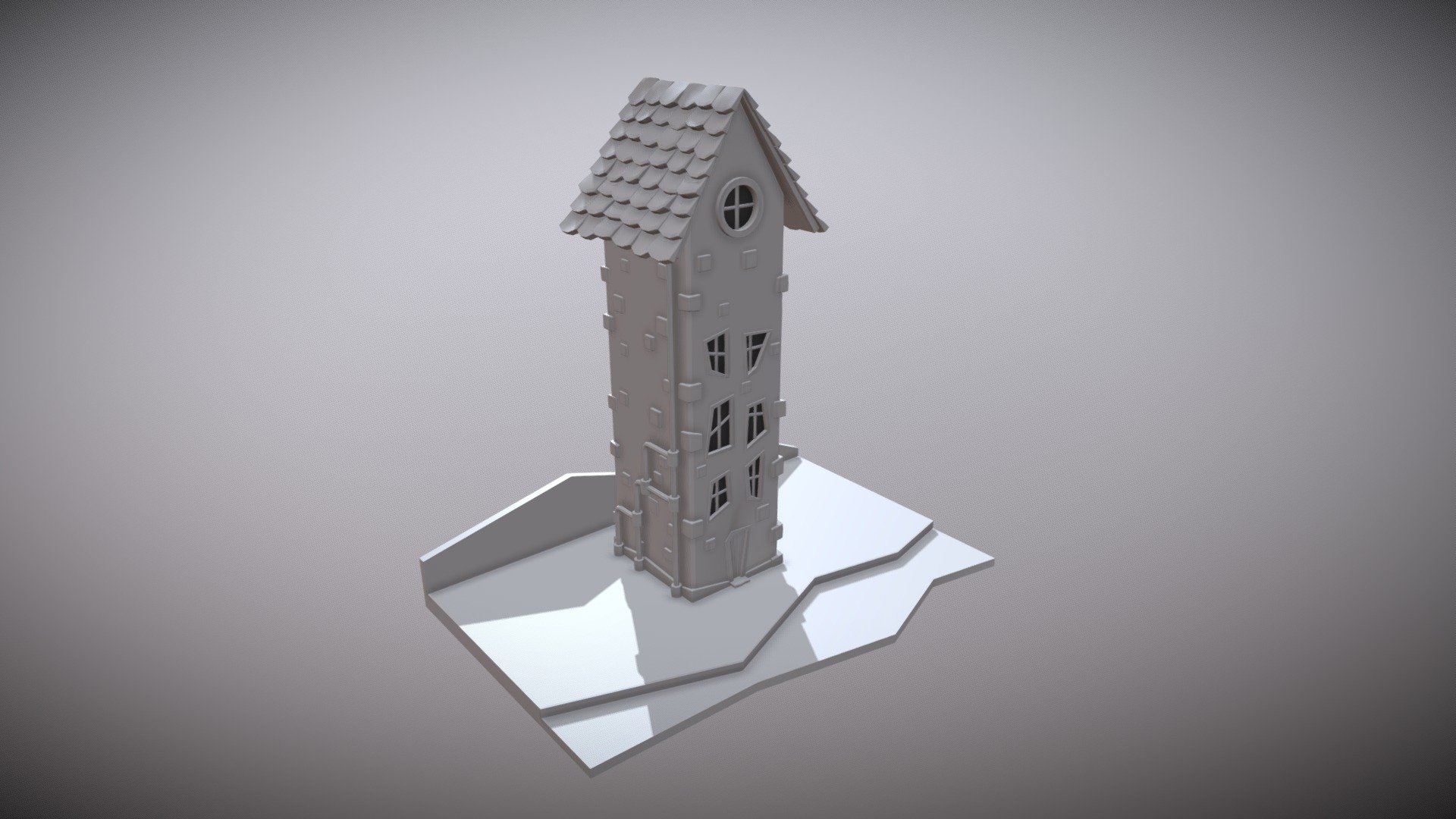 Cartoon House - 3D model by Victor (@vic555vic) [cbb767e] - Sketchfab