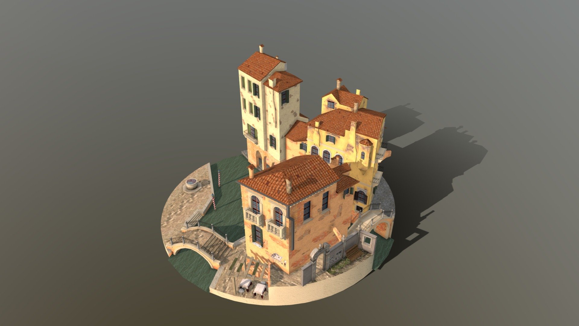 Cityscene Venice - Download Free 3D model by JoaquinVergauwen [cbbb102 ...