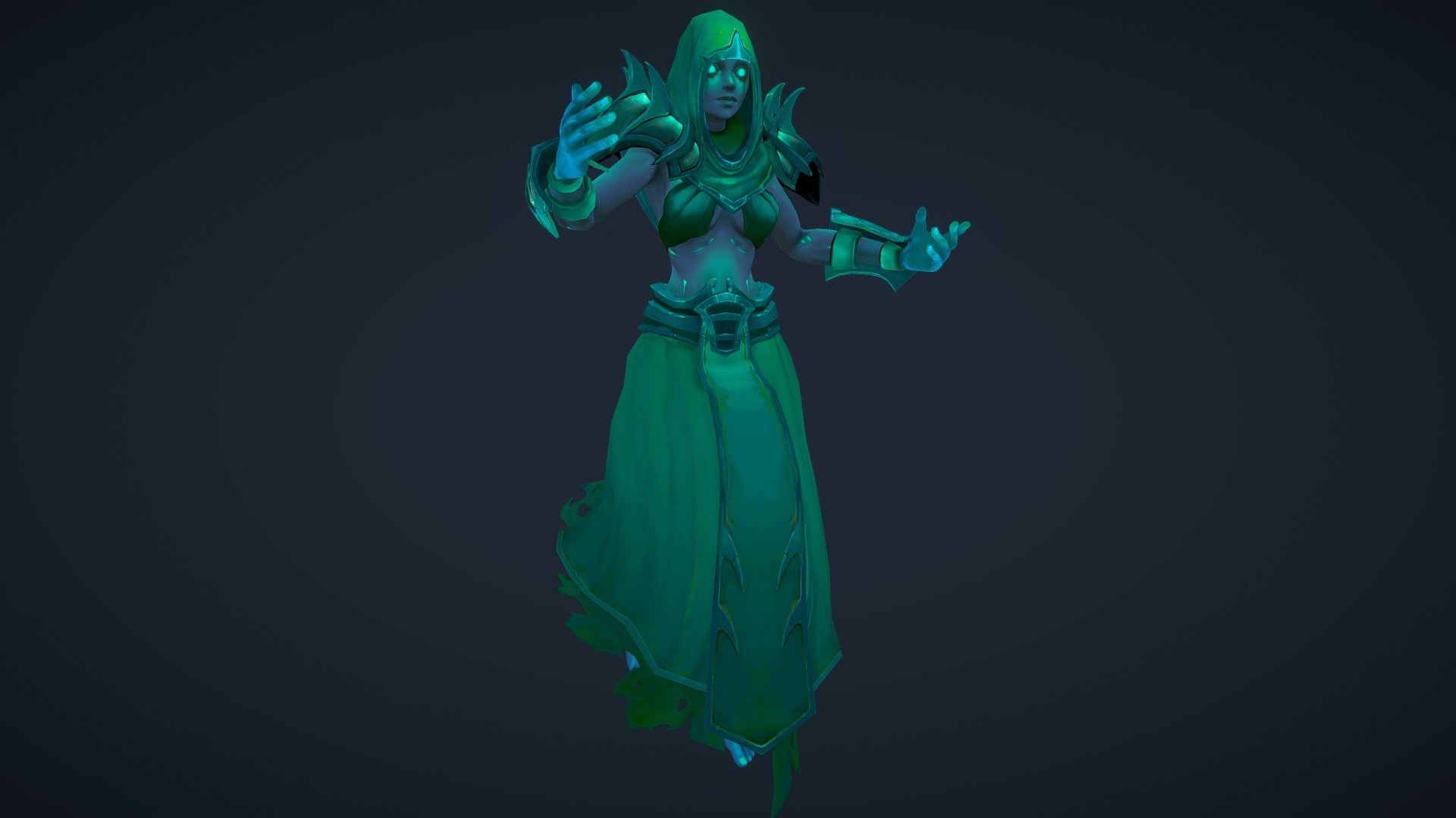 Stylized Fantasy Ghost Female - 3D model by N-hance Studio (@Malice6731 ...
