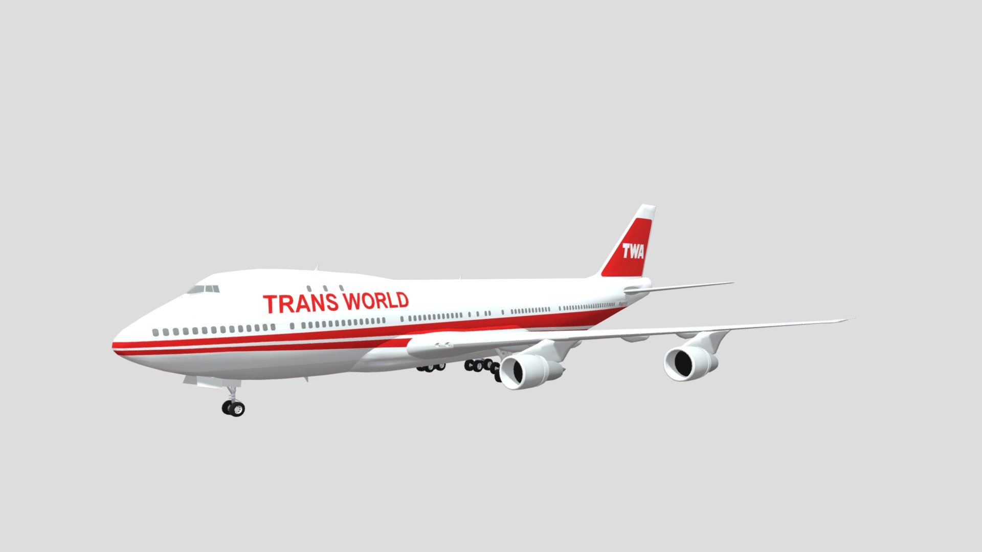 Twa 747-131 - Download Free 3D model by zairiq zairiq (@zairiqzairiq ...