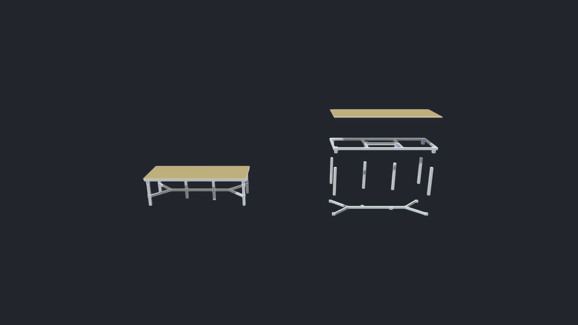 Studio Table - 3D model by Gil_Rosenthal [cbbe2c5] - Sketchfab
