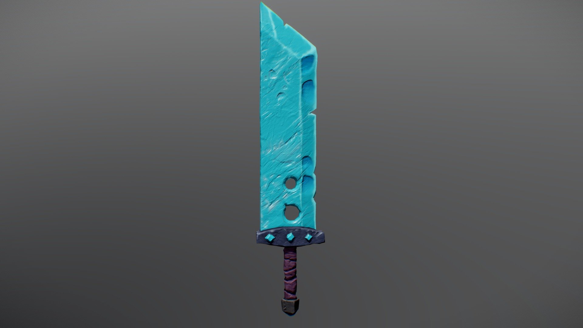 Hand painted Ice Sword - 3D model by Andreu (@ithirul) [cbc42a3 ...