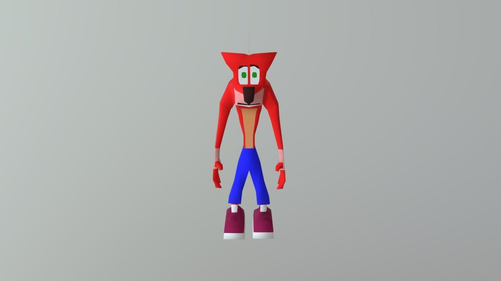 Crash Bandicoot (Low Poly) - 3D model by BlackDevin [cbc568d] - Sketchfab