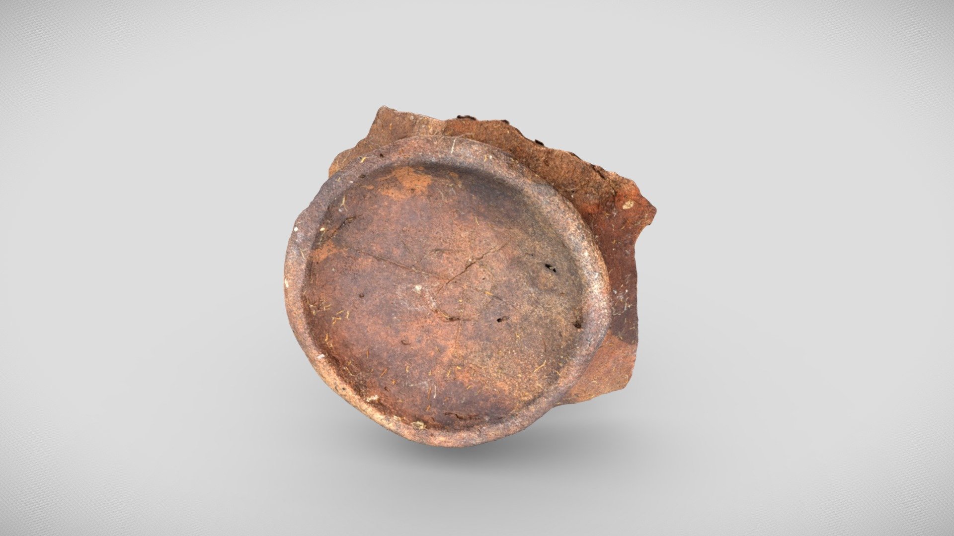 Colonoware Pedestalled Base Sherd with Etchings - Download Free 3D ...