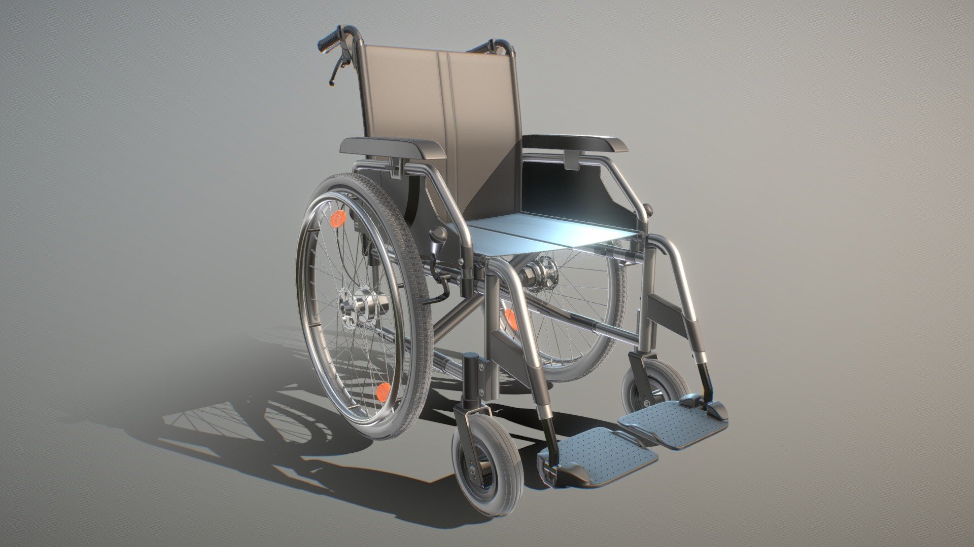 Wheelchair (Animation Test) High-Poly Version - 3D model by VIS-All-3D ...
