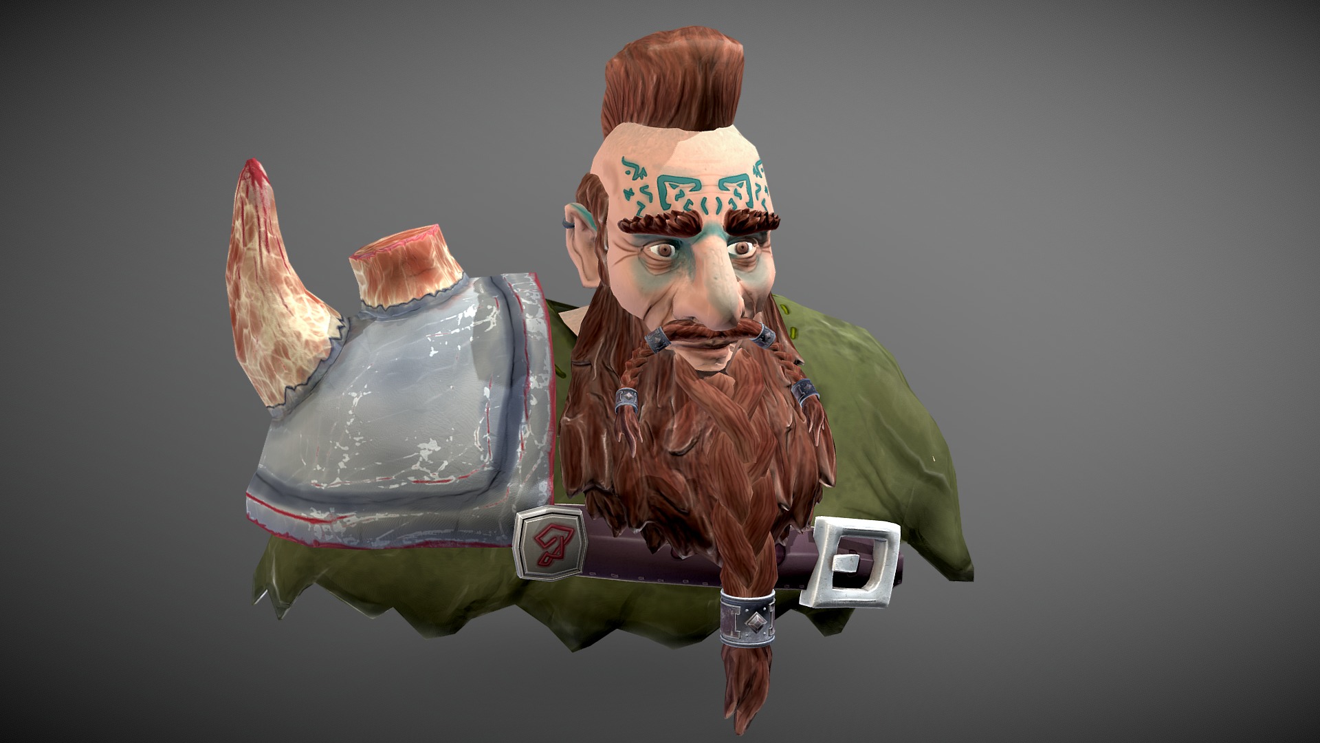 Dwarf #3dbustchallenge - 3D model by danielrivera97 [cbd3cd3] - Sketchfab