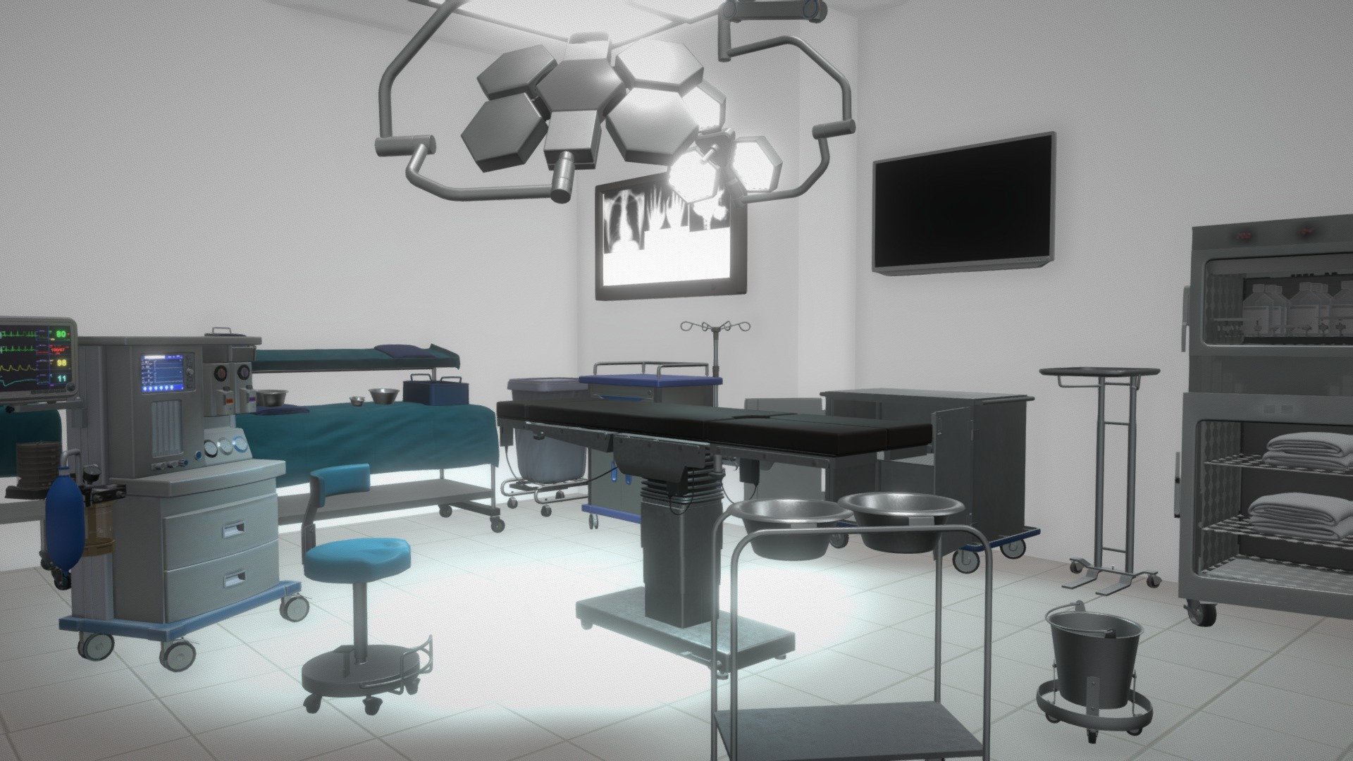 Operating room equipment model - Buy Royalty Free 3D model by ...