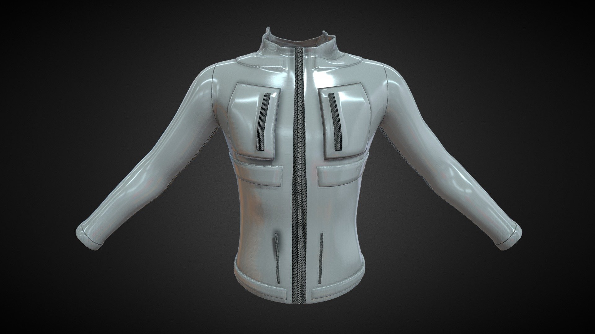 Gray Zip Up Jacket with Hood - Download Free 3D model by Tiko (@tikoavp ...
