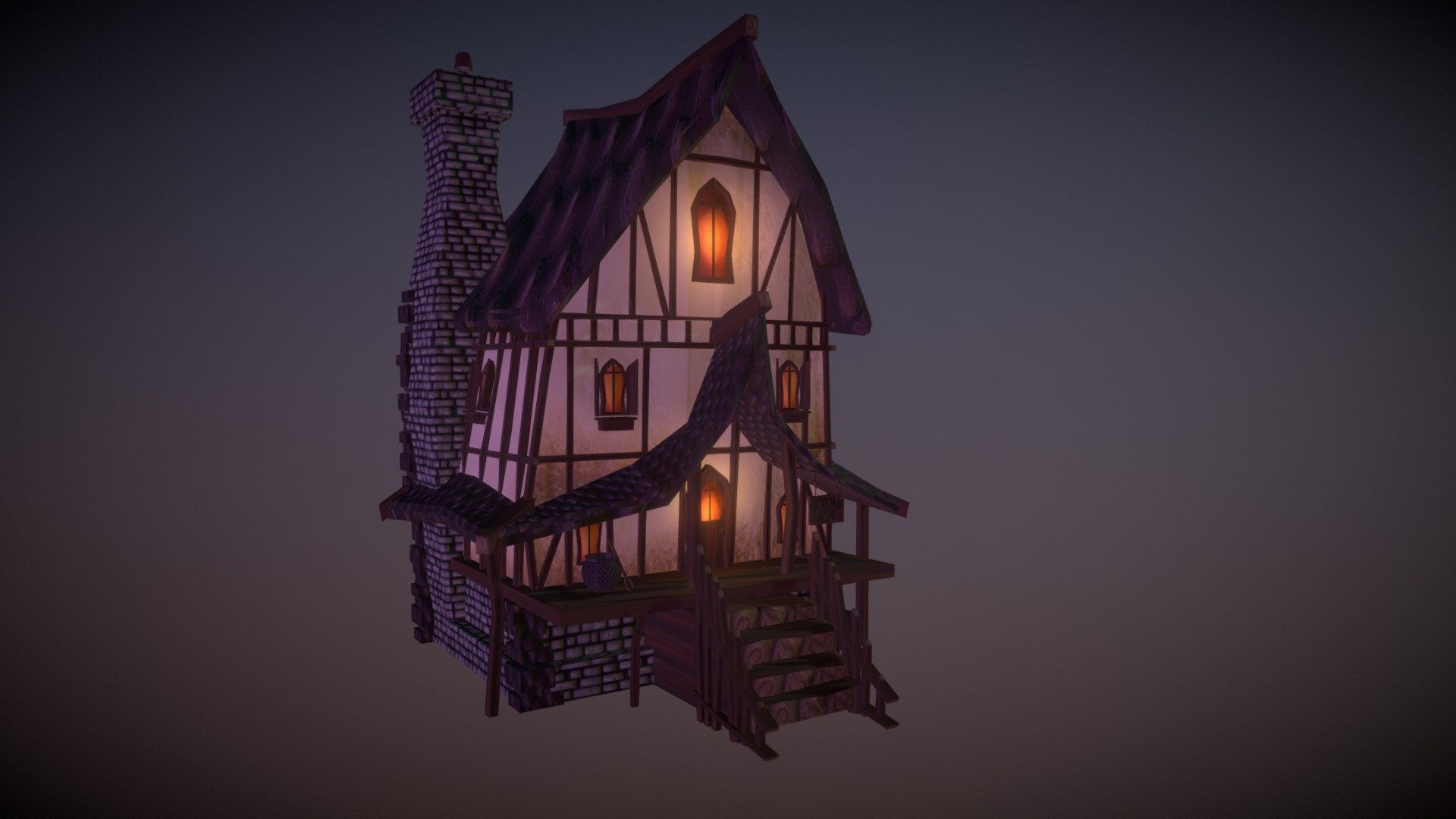 Stylised Village House - 3D model by Mariavel [cbdd399] - Sketchfab
