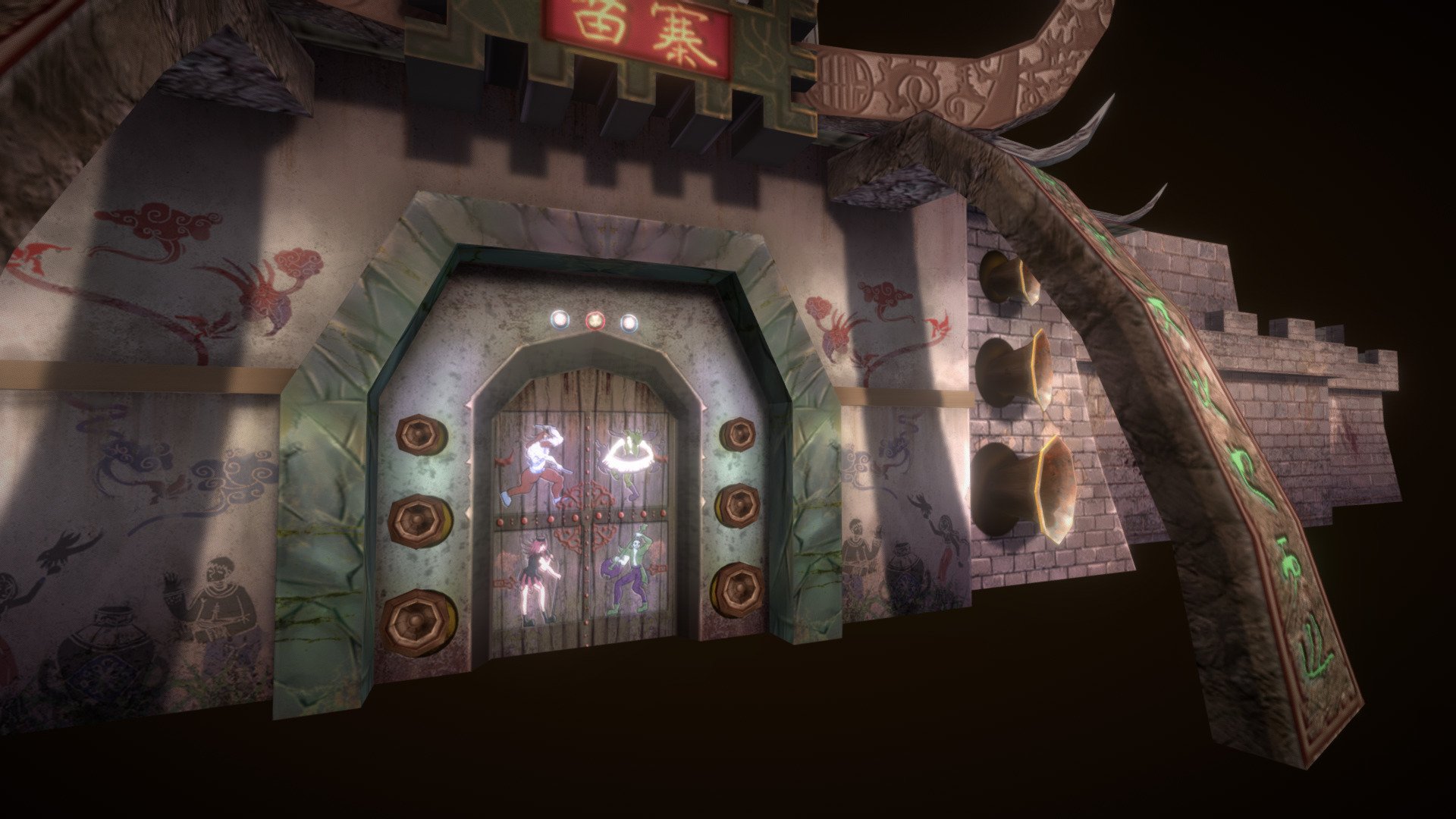 Chinese Style Building - 3D model by Angel Wu (@alpacasword) [cbe0793 ...