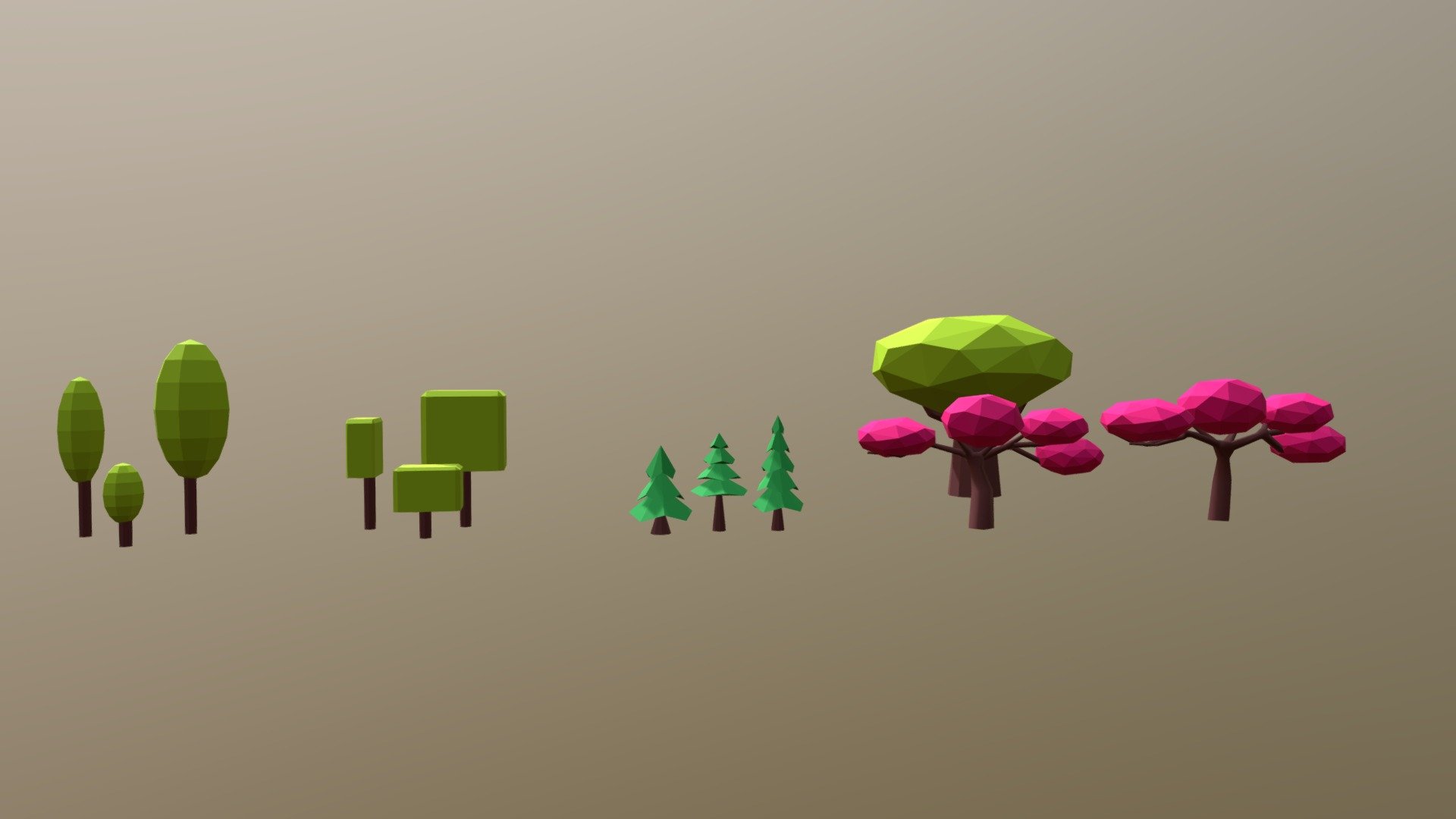 tree set - 3D model by projecthope [cbe0c33] - Sketchfab