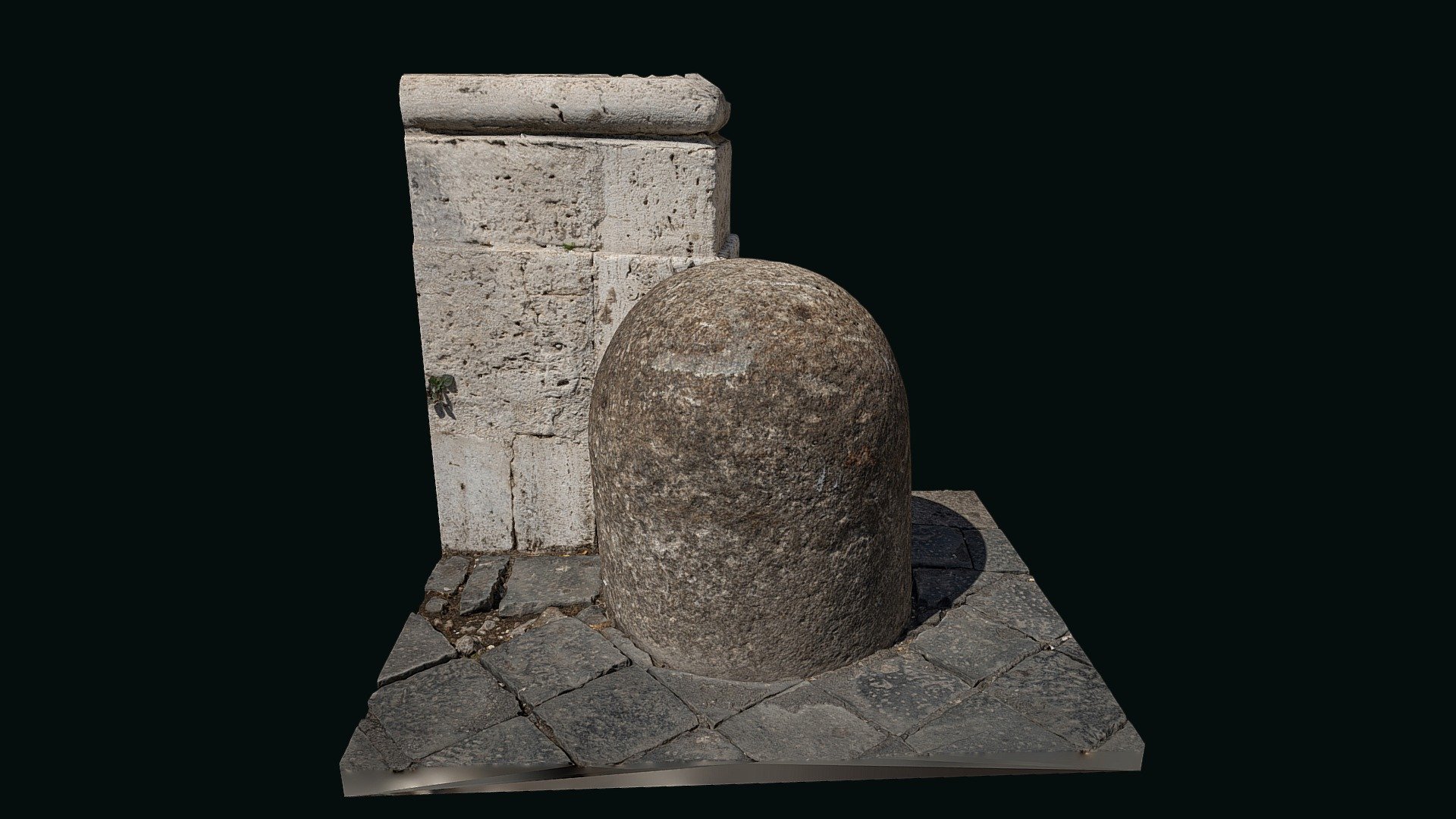 Streets of Rome. Corner stone - Buy Royalty Free 3D model by Saulius ...