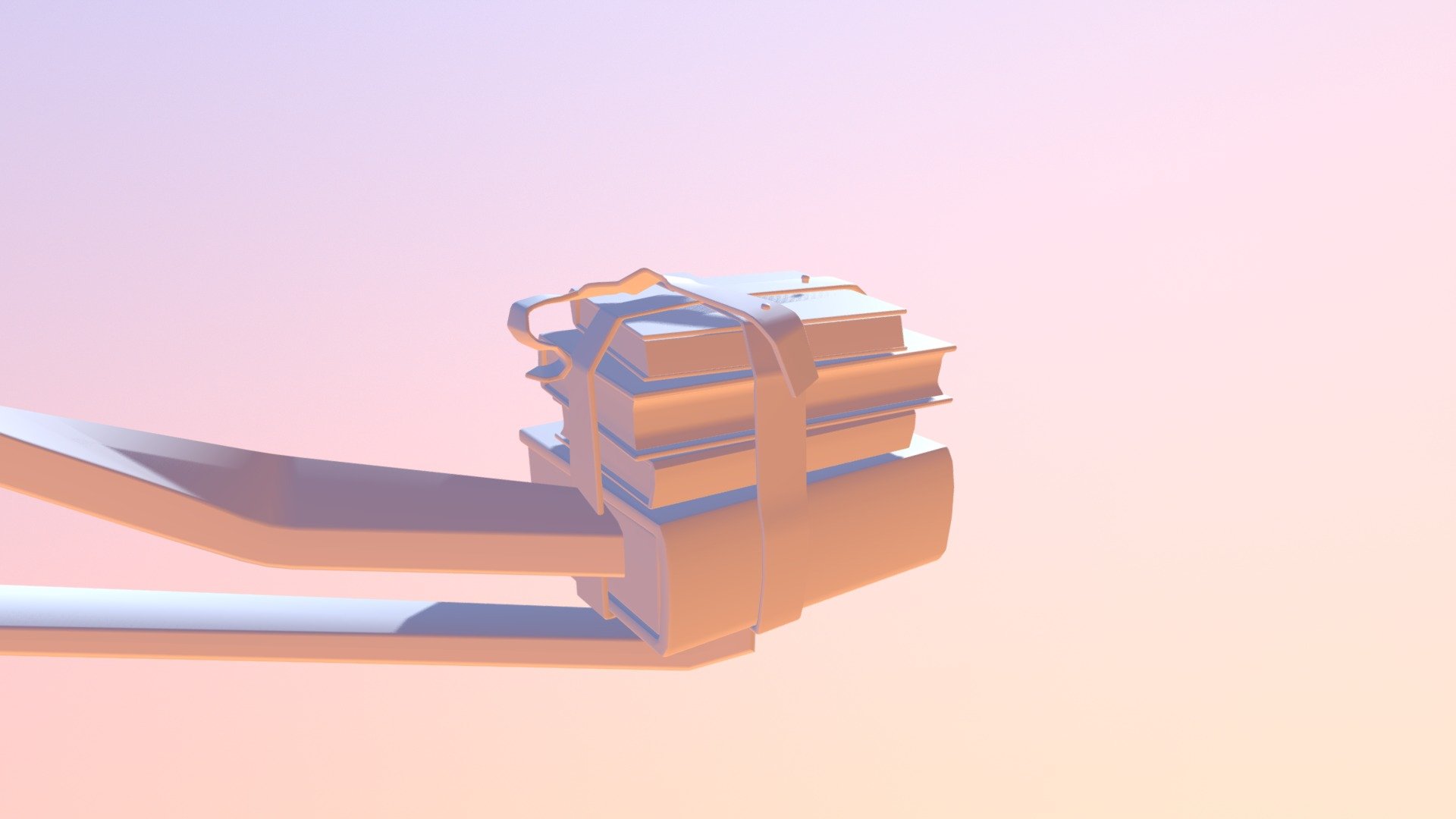 Book Stack with Leather Straps - School Asset - 3D model by Drew ...
