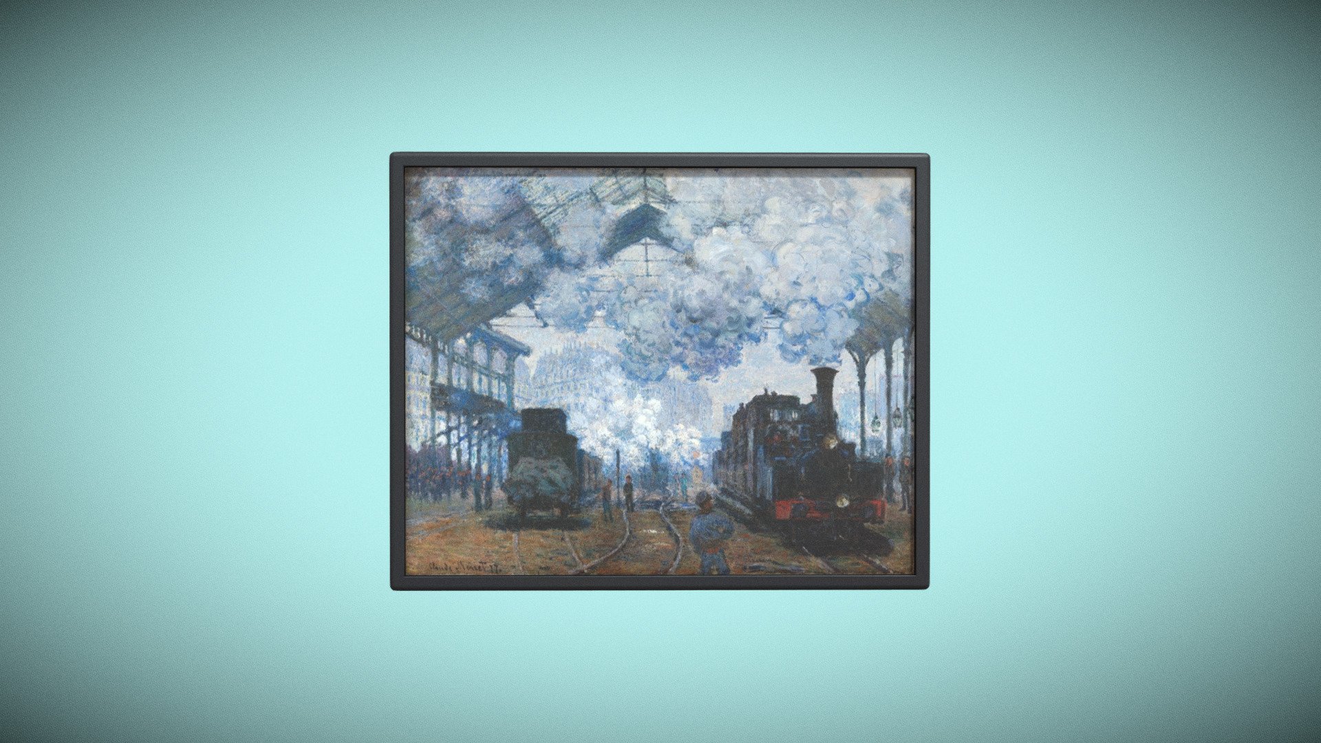 Déco cadre - La Gare St Lazare, Monet - Download Free 3D model by ...