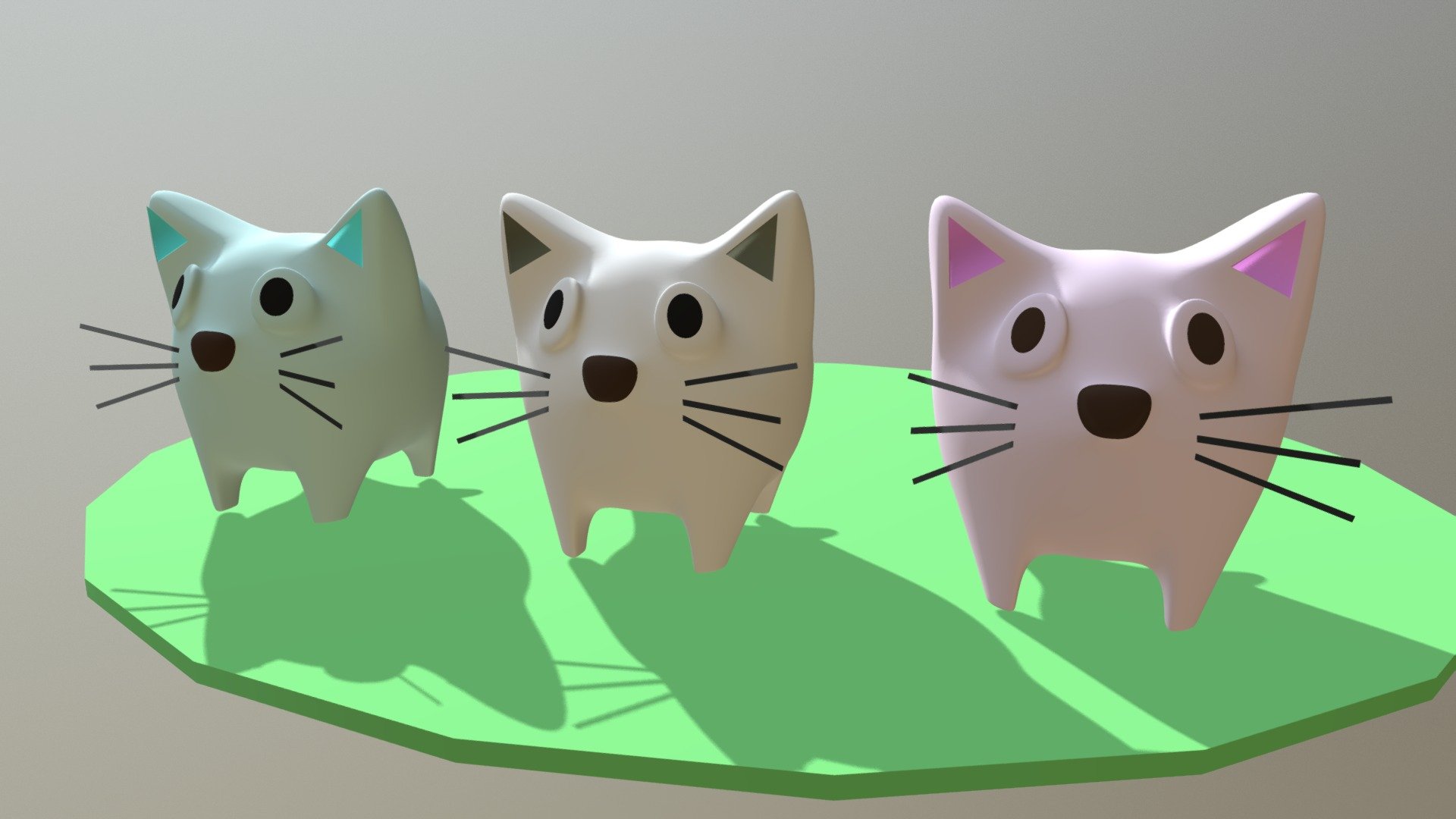 Cats - 3D model by Wu Zin Yun (@wuhannah25) [cbebae5] - Sketchfab